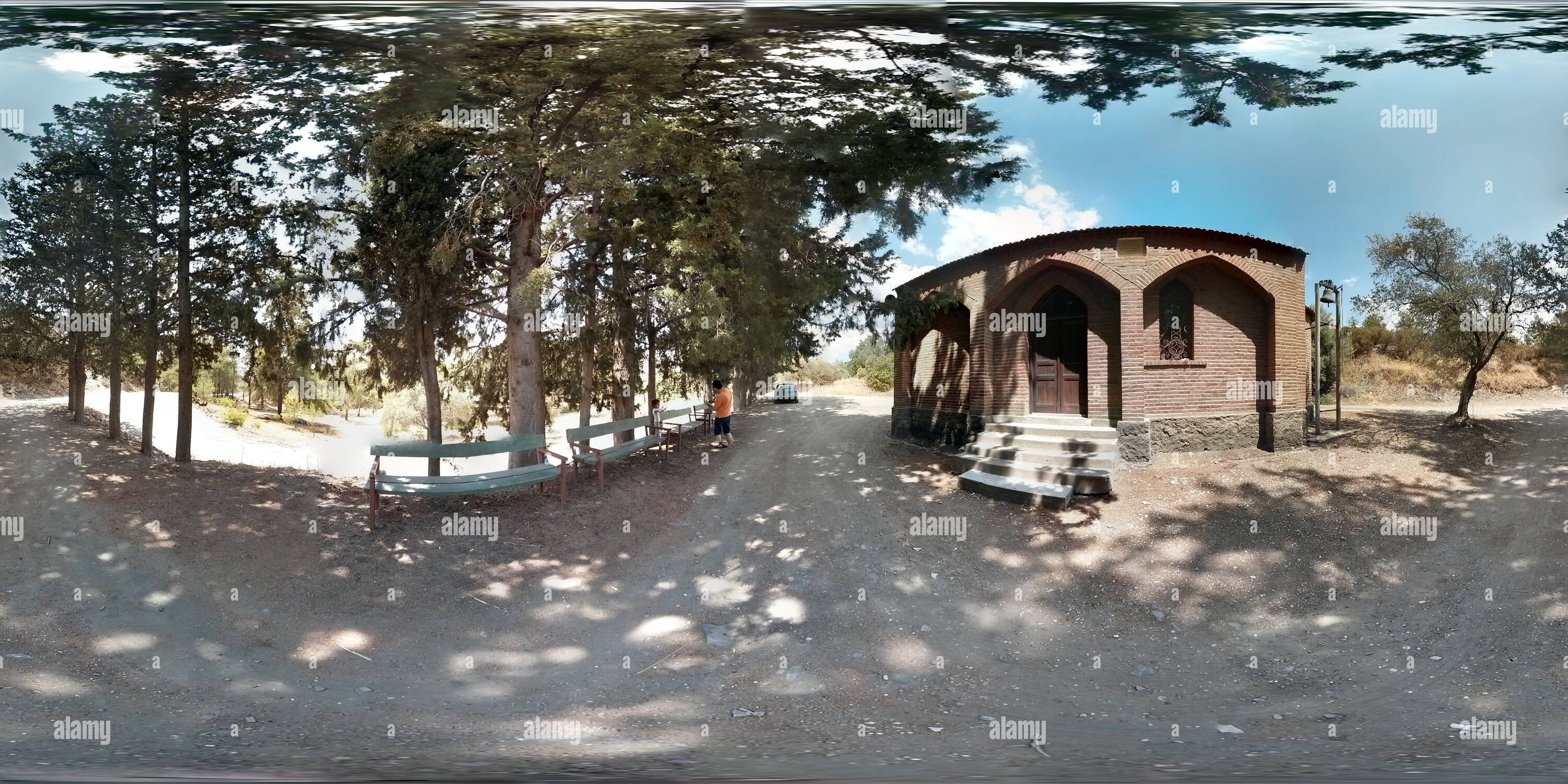 360° view of AYIOS GEORGIOS chapel (AYIOS MAMAS VILLAGE - Alamy