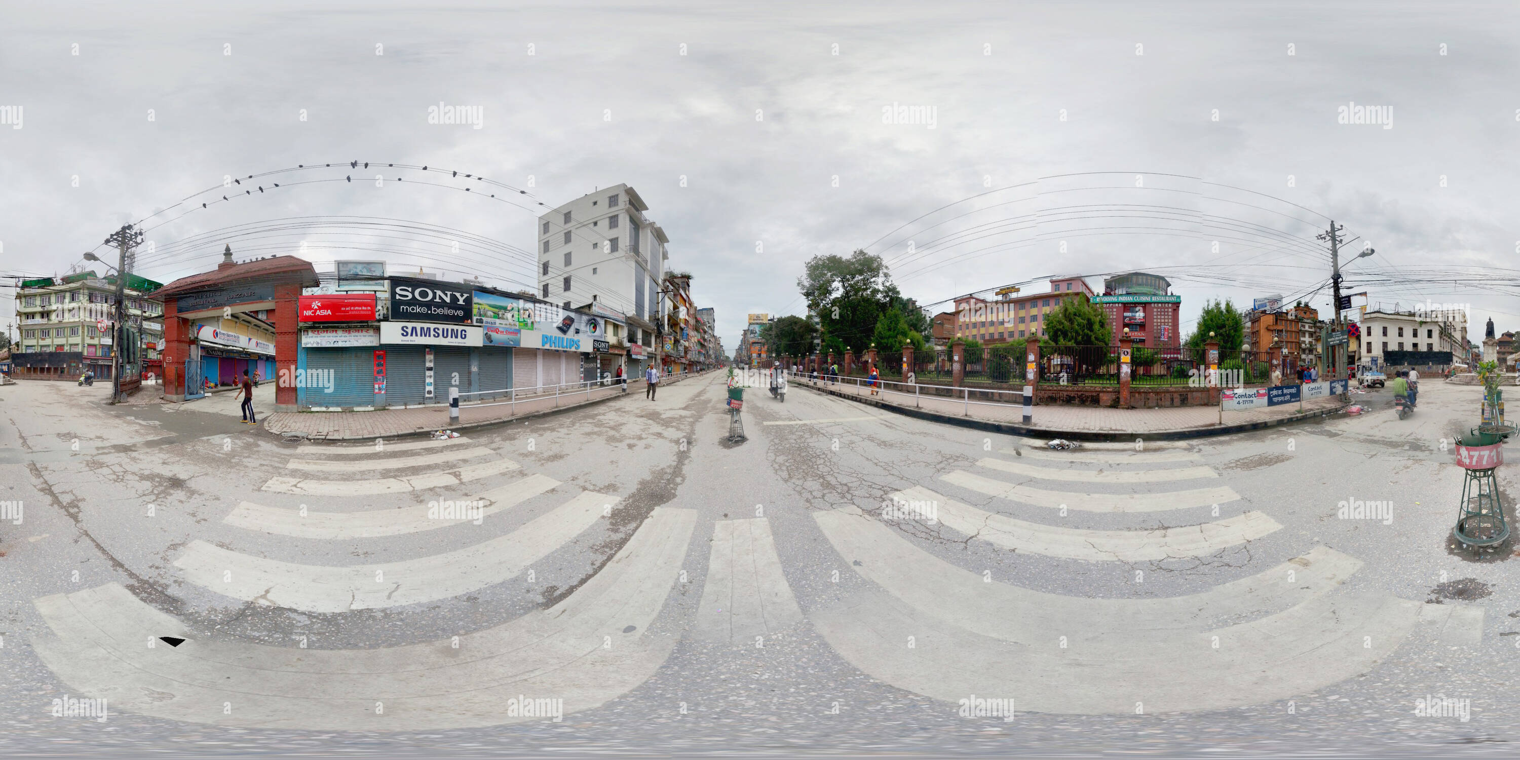 360° view of New Road Square of Kathmandu - Alamy