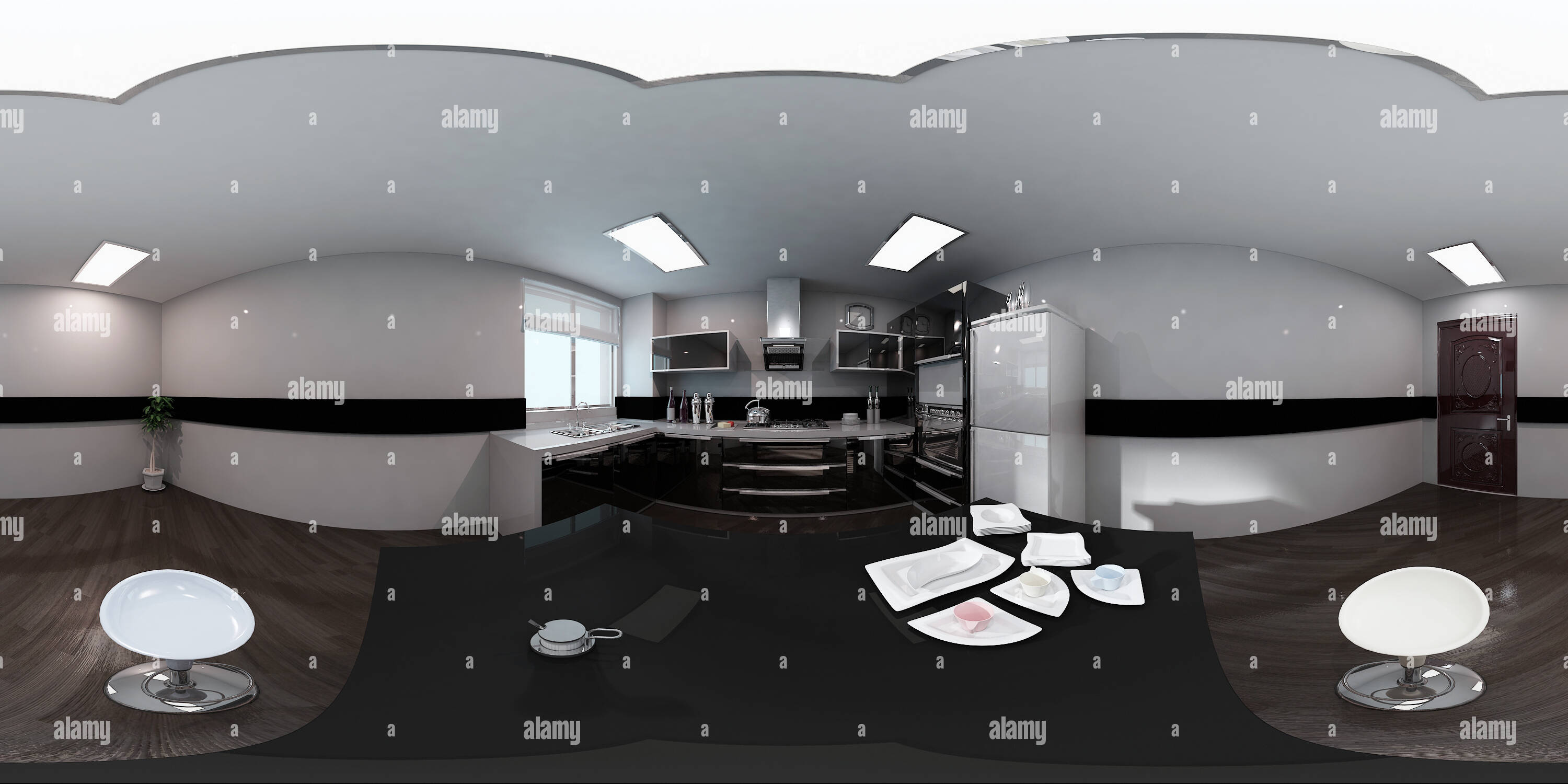 360° view of 3D 360 Max kitchen concept - Alamy