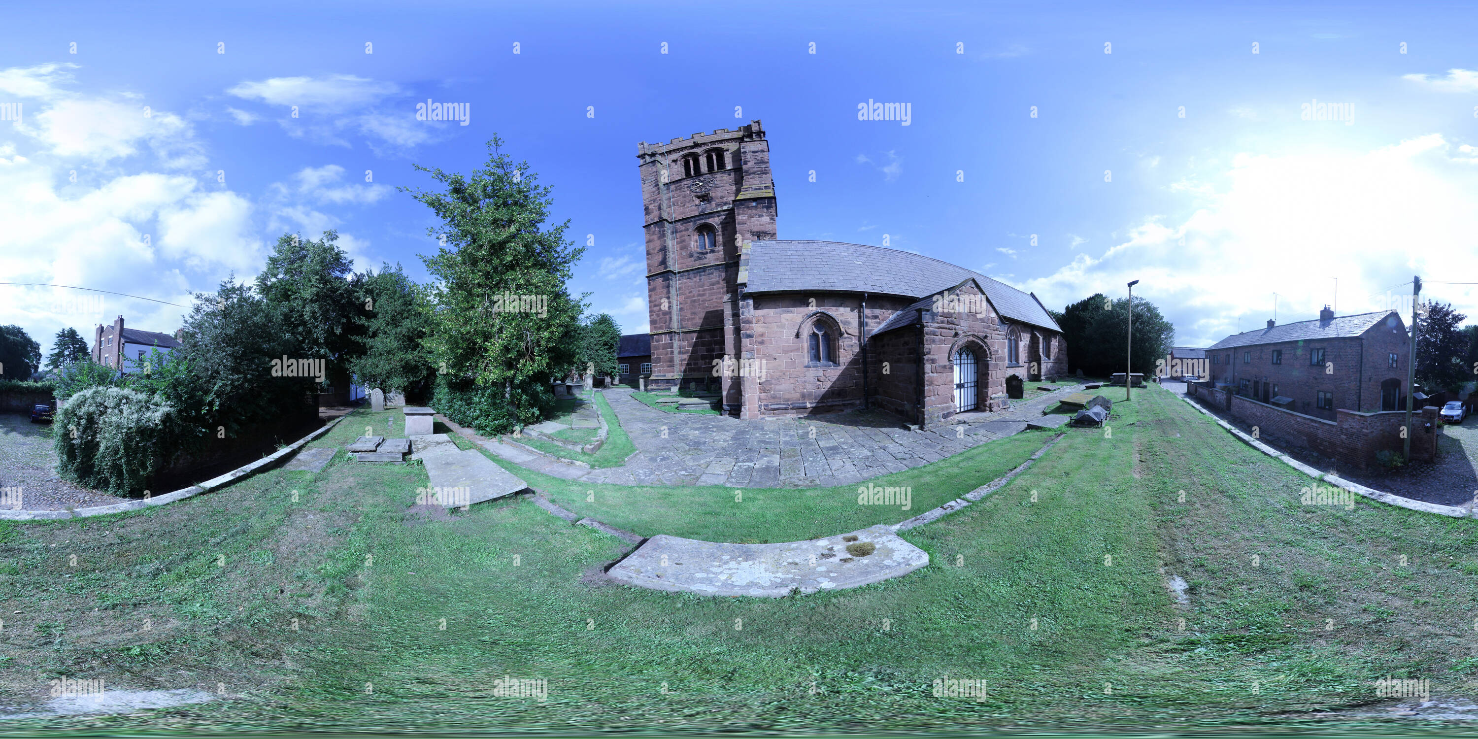 360° view of St. Andrews Church Tarvin South Side - Alamy