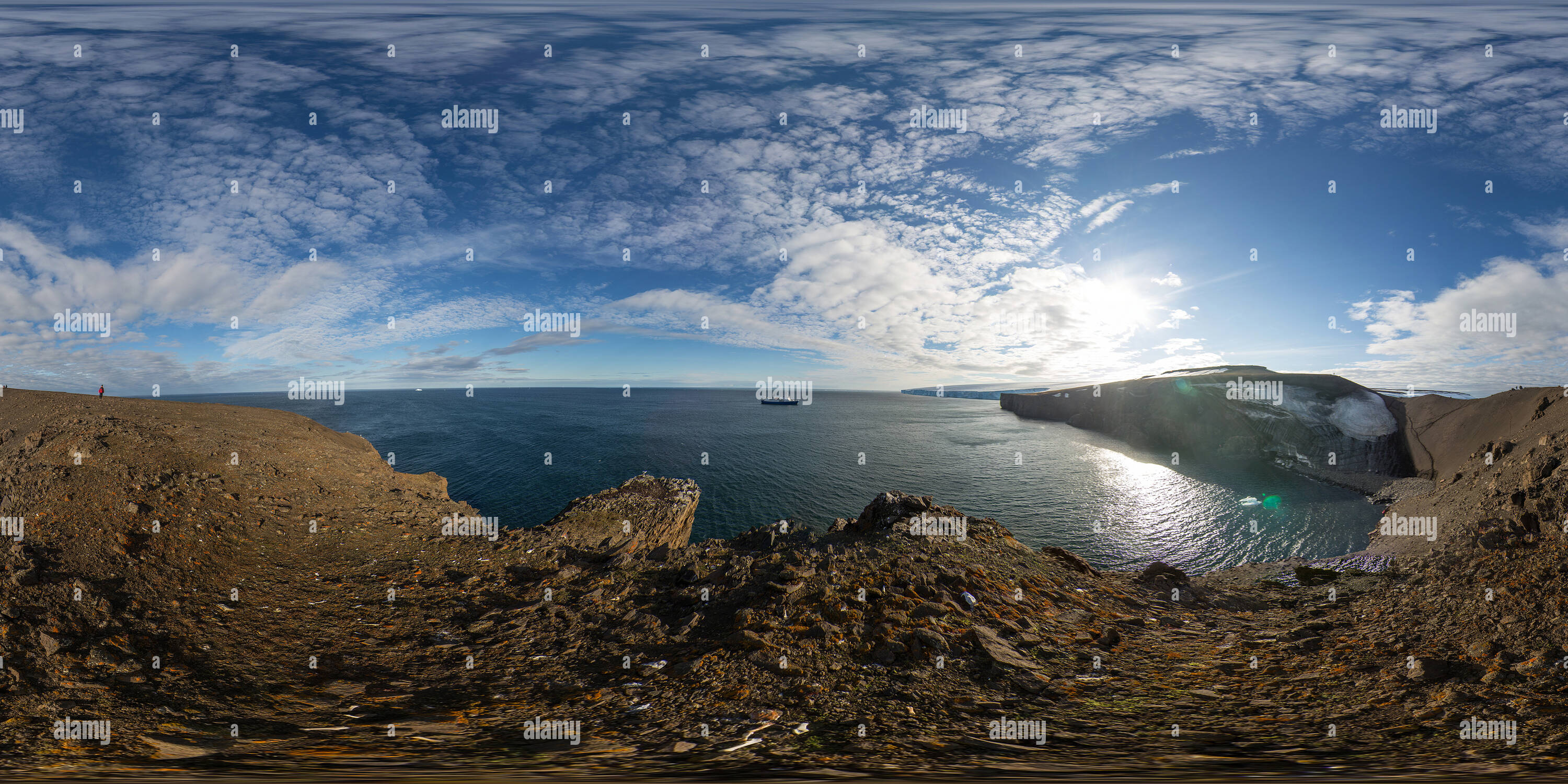 360° view of Cape Fligeli, Rudolf Island, Franz Josef Land - Alamy