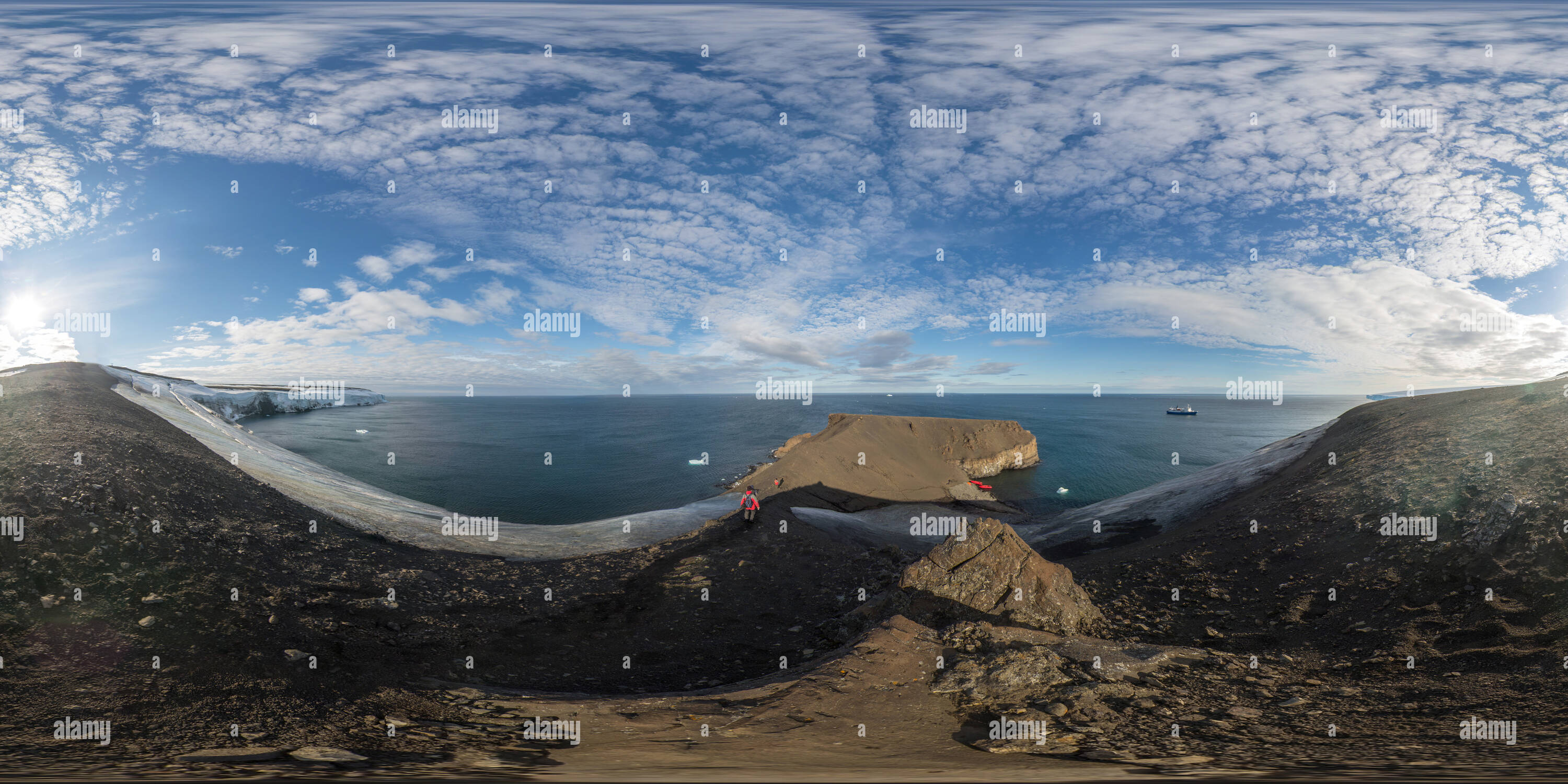 360° view of Cape Fligeli, Rudolf Island, Franz Josef Land - Alamy