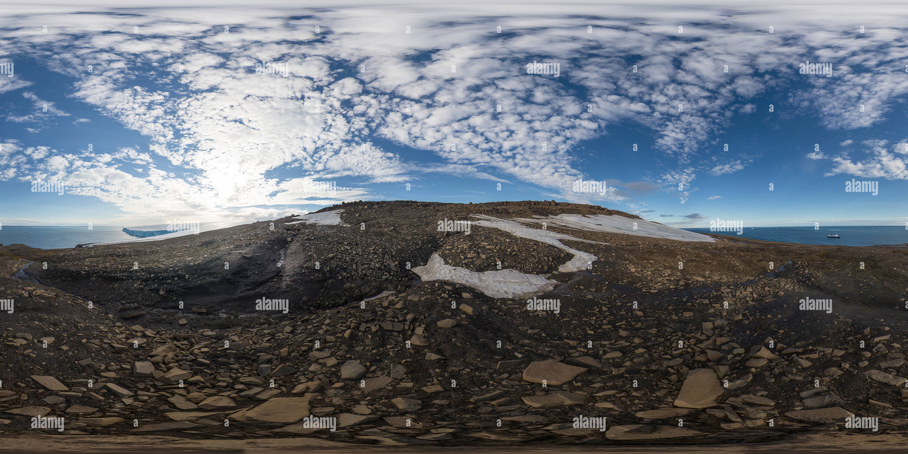 360° view of Cape Fligeli, Rudolf Island, Franz Josef Land - Alamy
