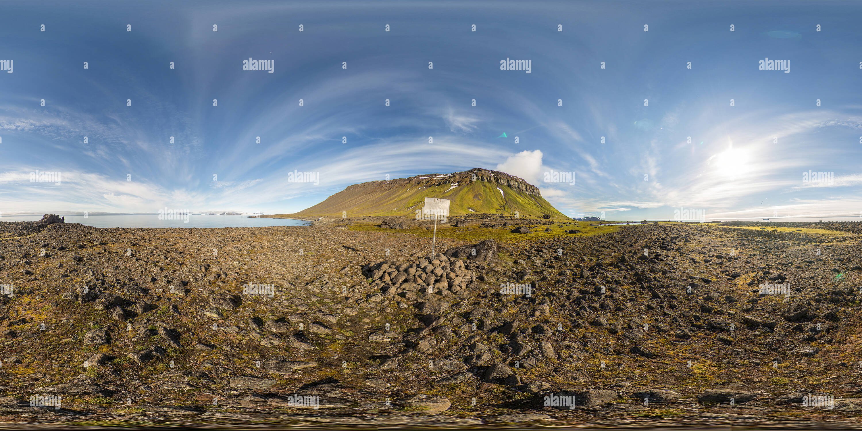 360° view of Cape Flora, Northbrook Island, Franz Josef Land - Alamy