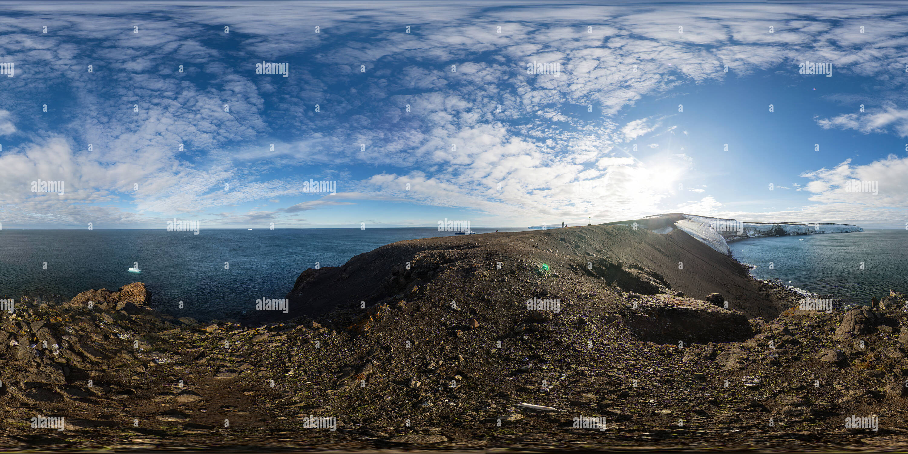 360° view of Cape Fligeli, Rudolf Island, Franz Josef Land - Alamy