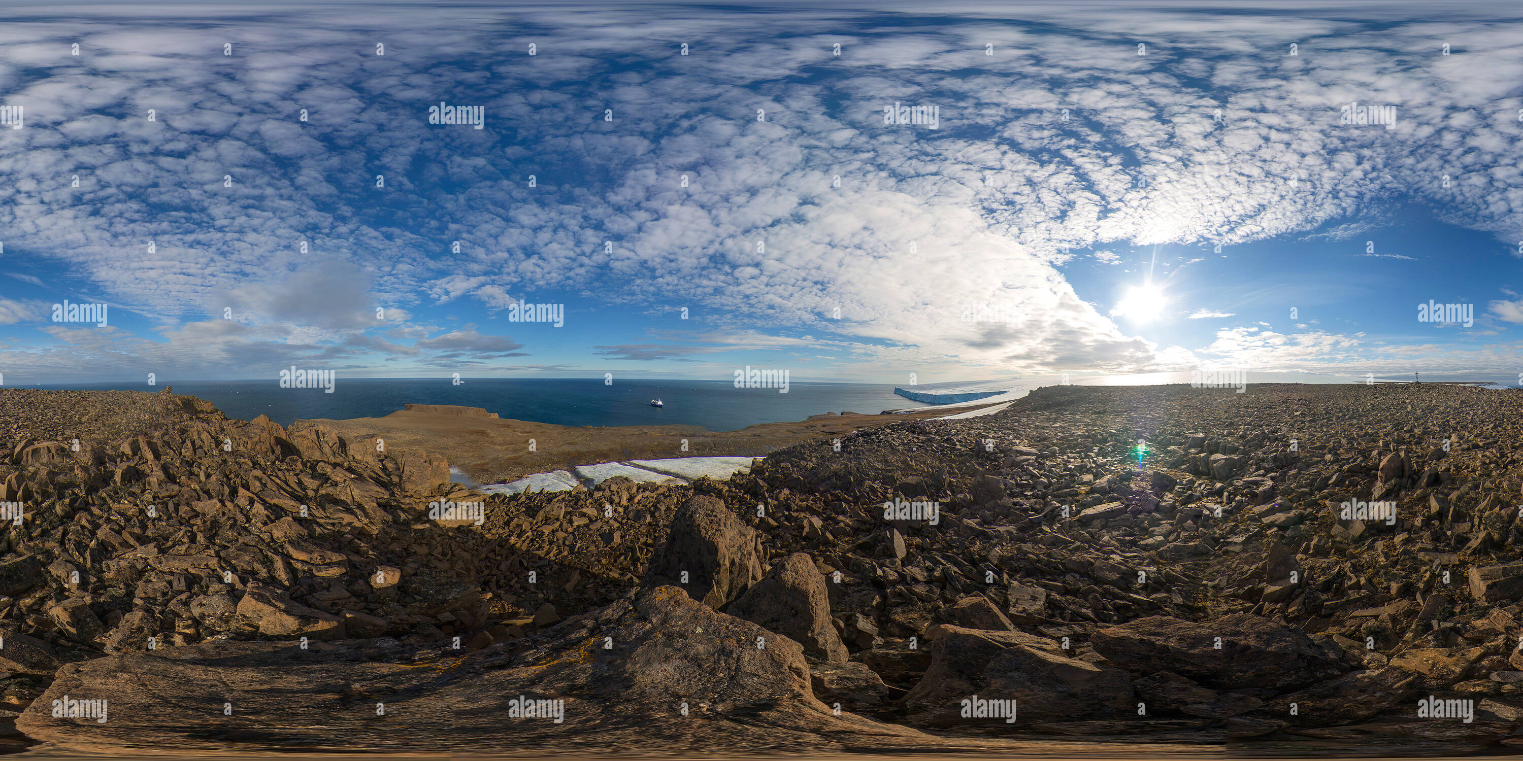 360° view of Cape Fligeli, Rudolf Island, Franz Josef Land - Alamy
