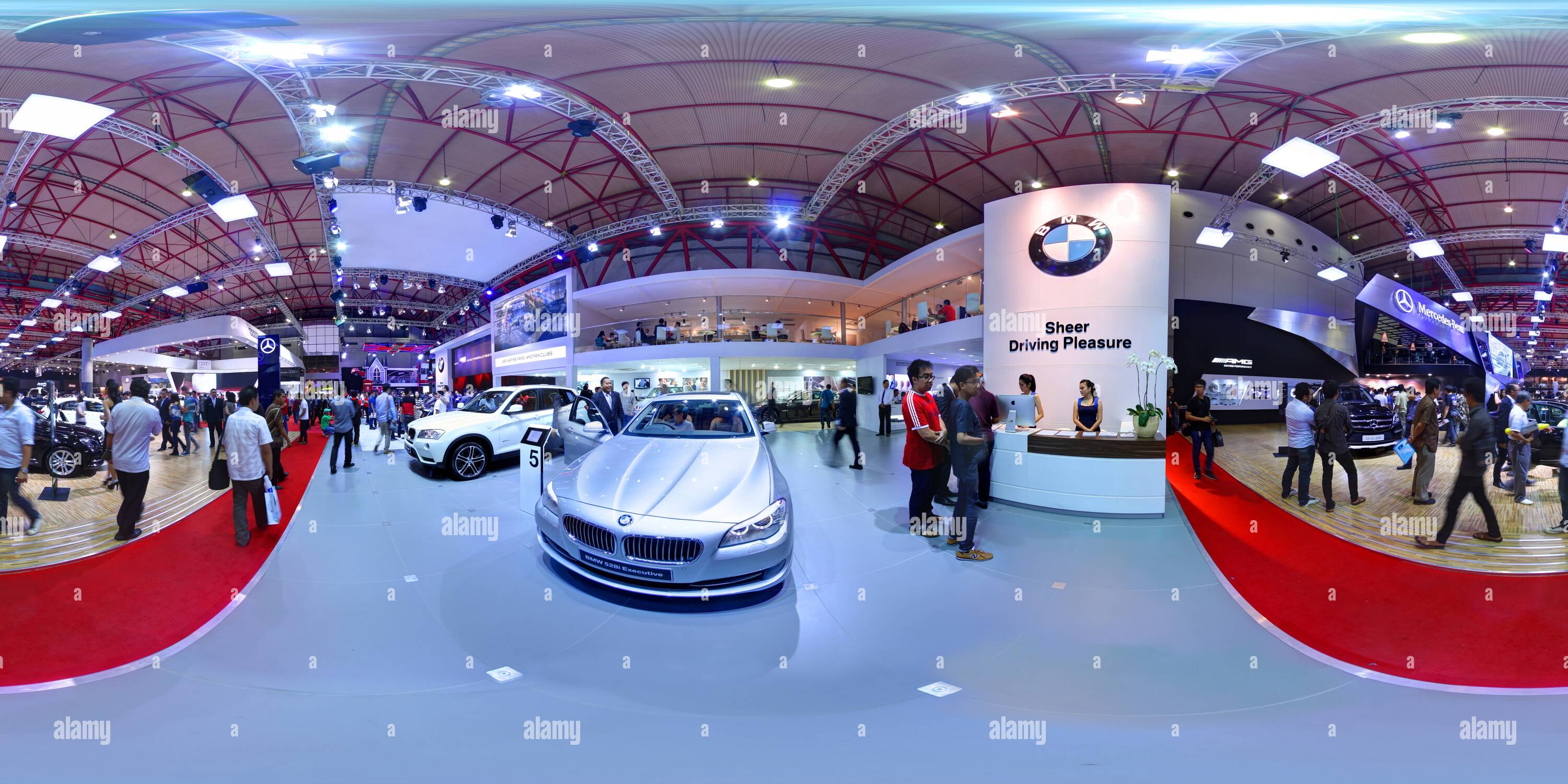 360° view of IIMS2013 Jakarta Indonesia (BMW+Mercedes Booth - Alamy