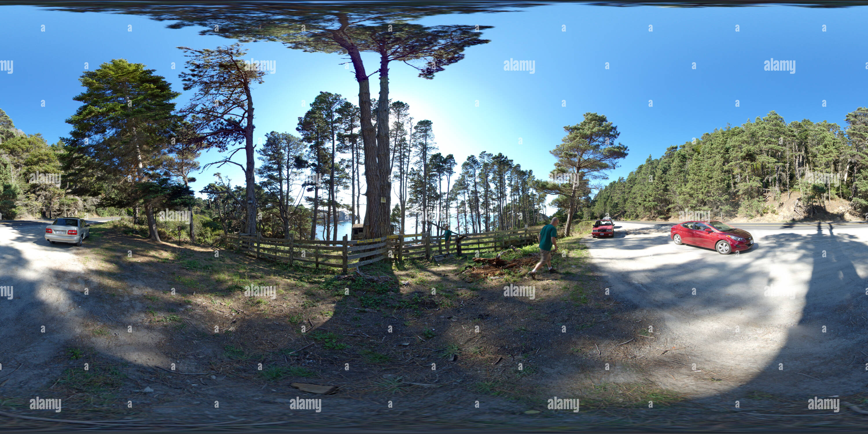 360° view of A Glimpse of the Pacific Ocean from Highway 1, Sonoma ...