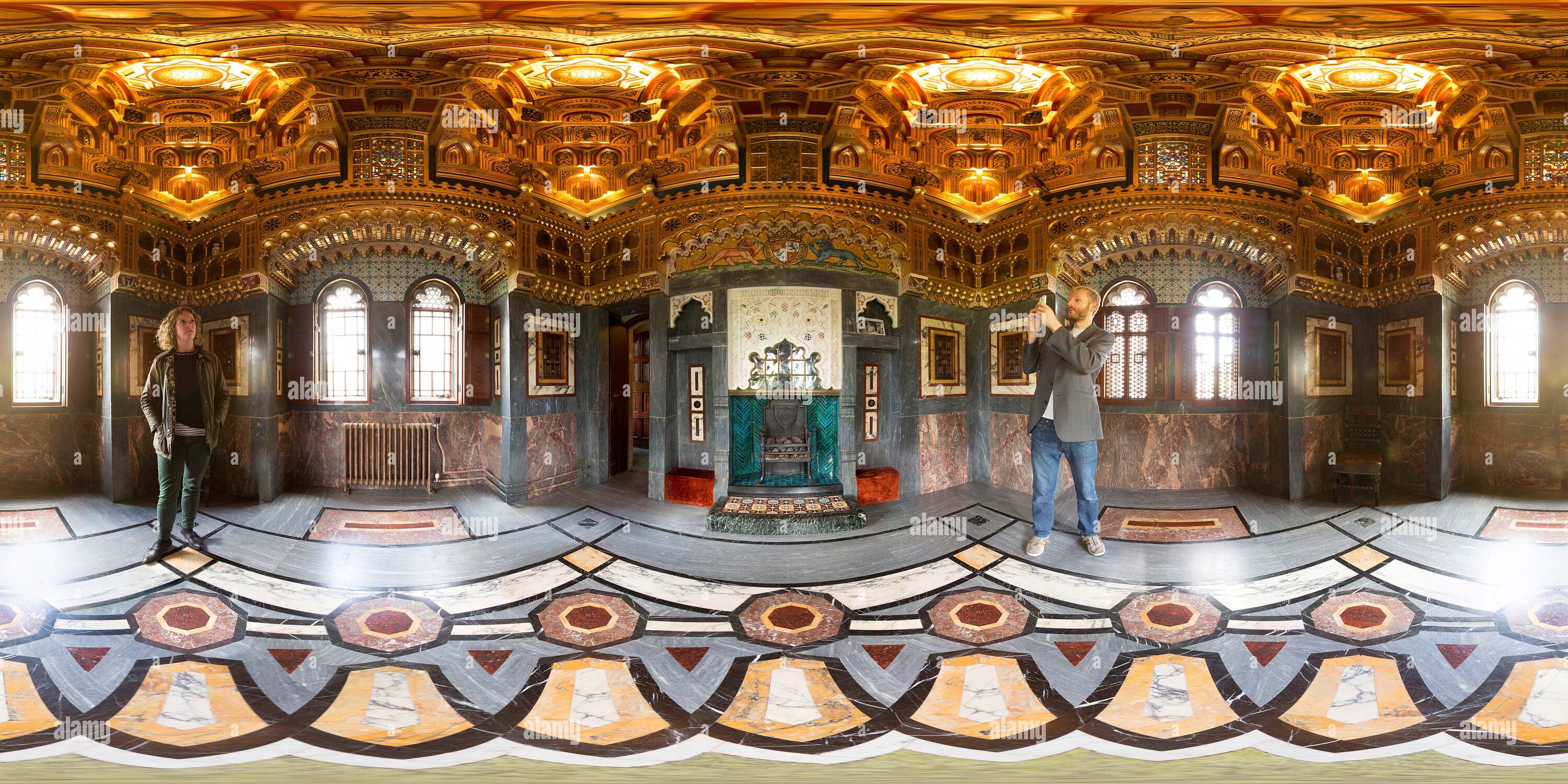 360° view of Arab Room, Cardiff Castle by Jon Rowley - Alamy
