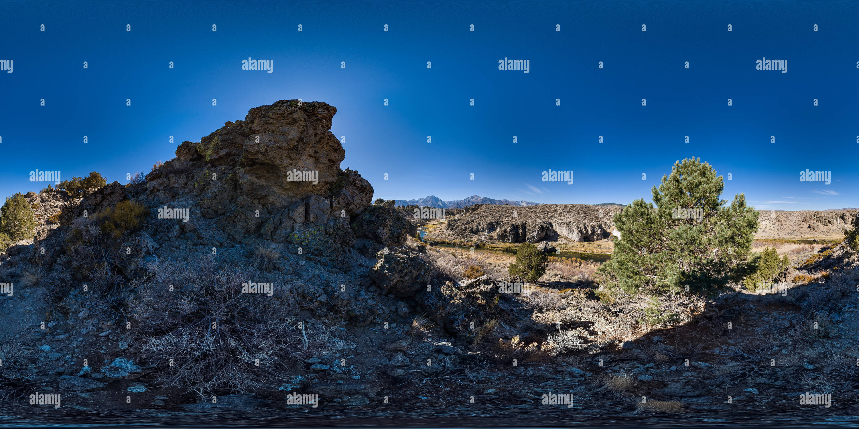 360° view of Hot Creek Geothermal Area - Long Valley Caldera - Mono ...