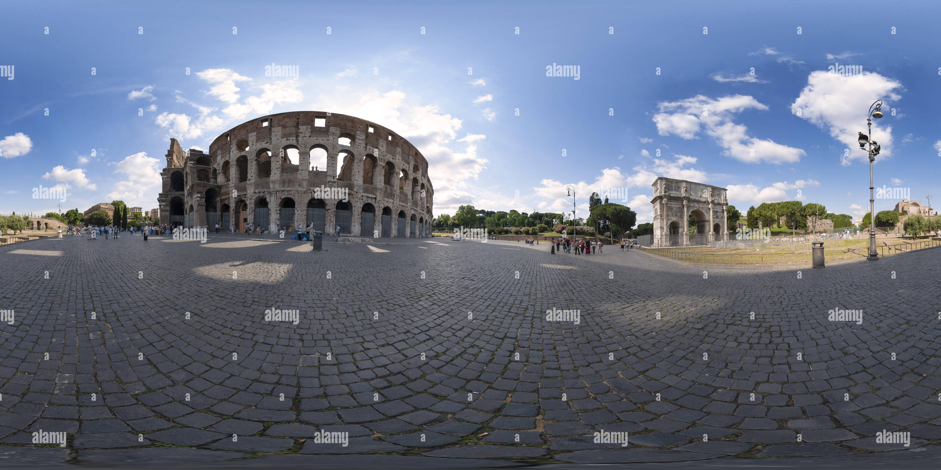 360° view of Outside the Colosseum, Rome, Italy - Alamy