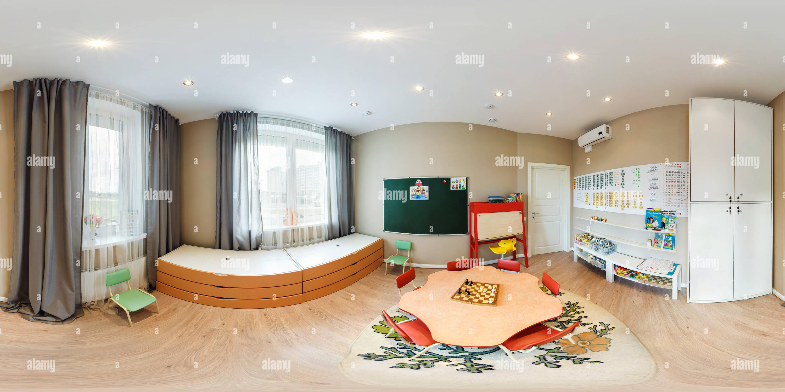 360° view of MINSK, BELARUS - SEPTEMBER 22, 2016: Panorama in children ...