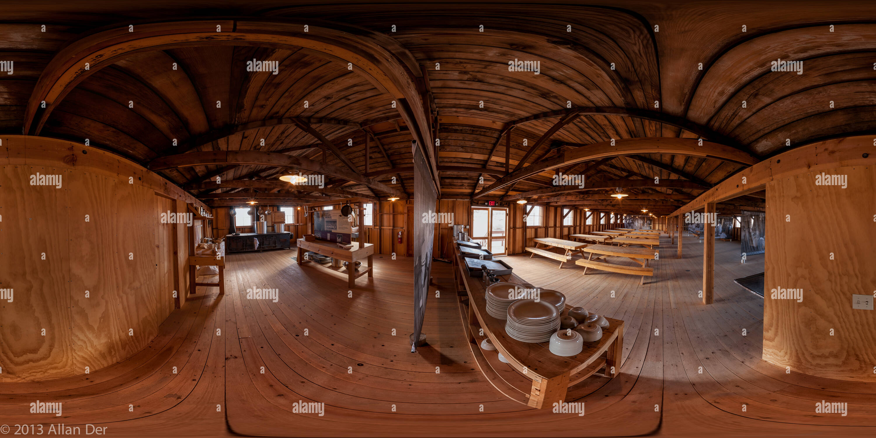 360° view of Manzanar, Block 14 Mess Hall - Alamy