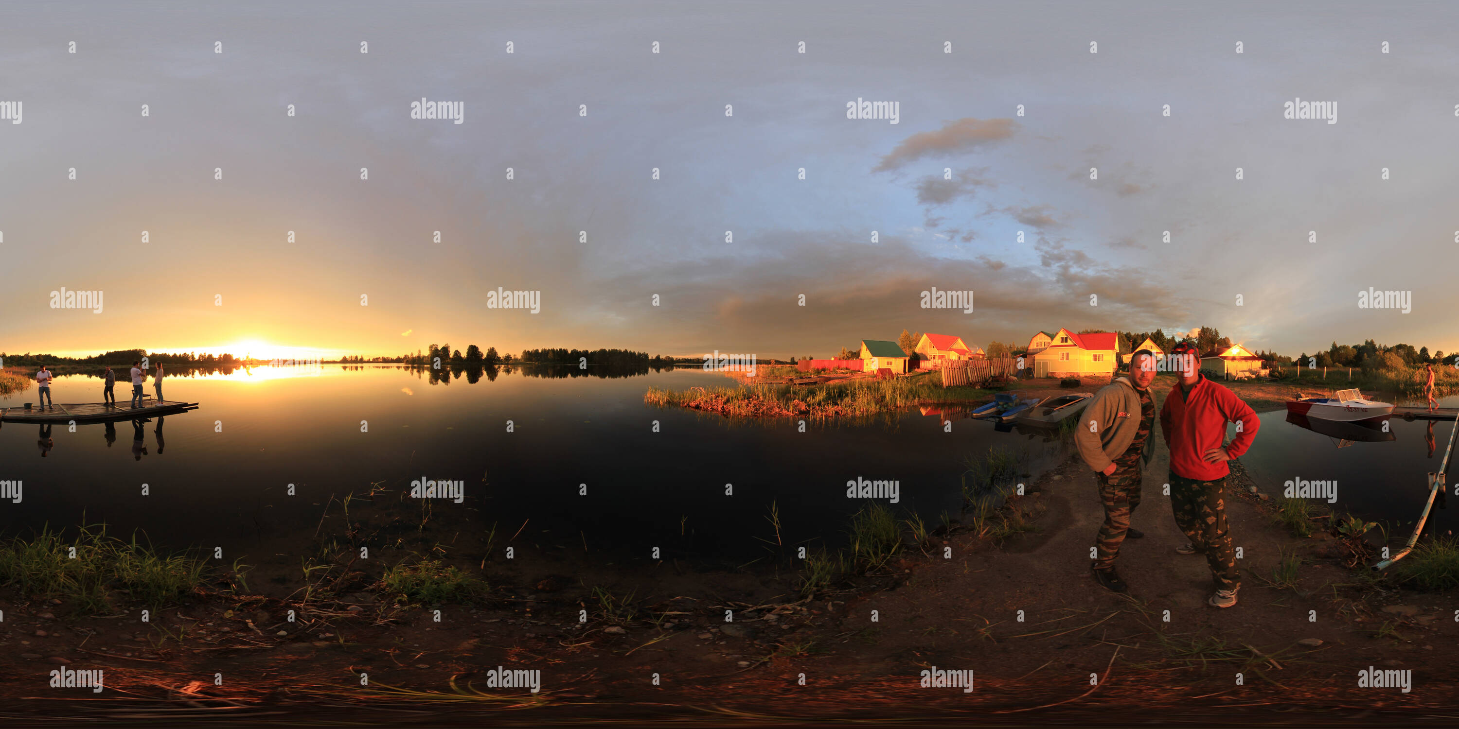360° view of Sunset at Seliger lake - Alamy