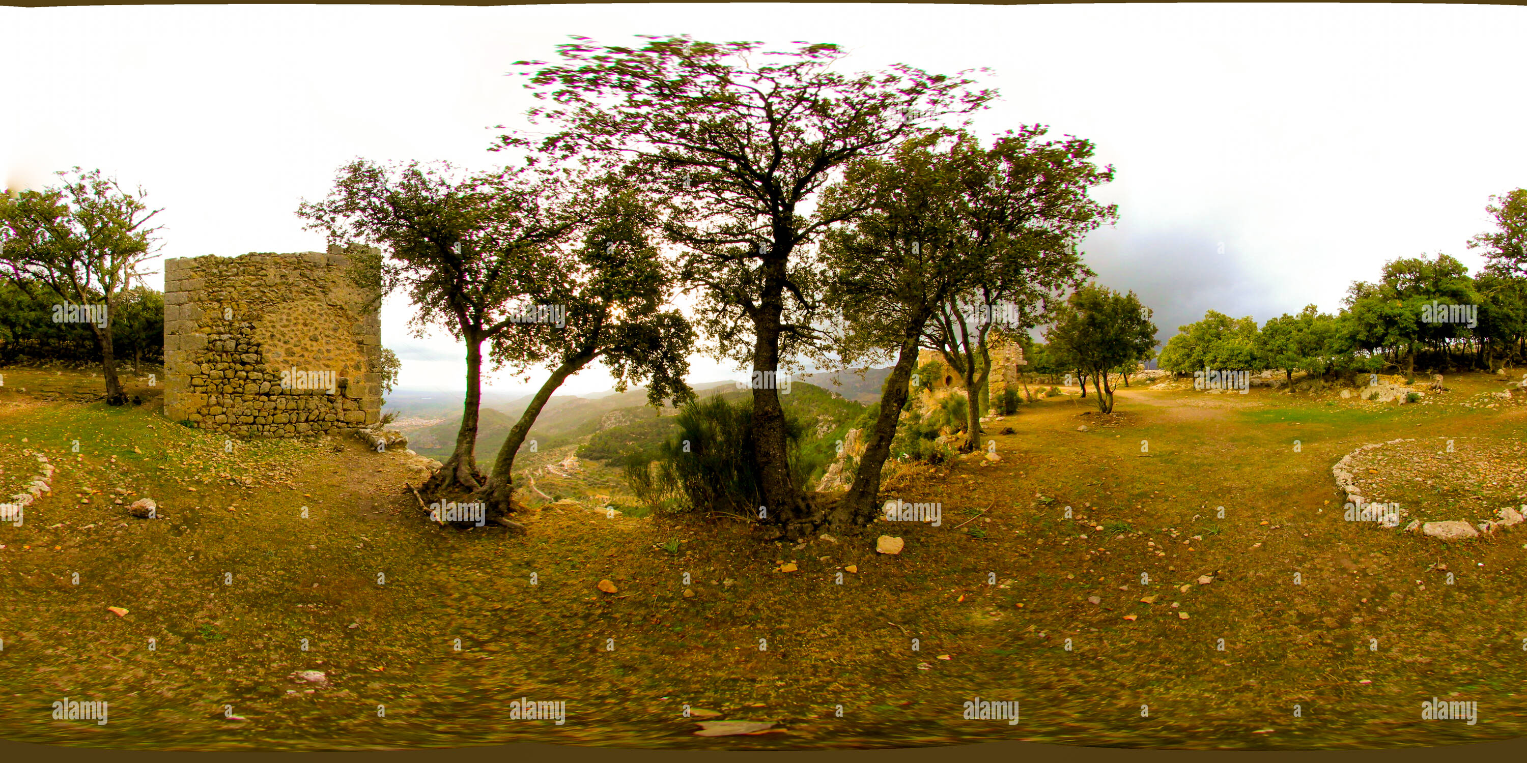 360° view of Spain, Mallorca, Castell d Alaro - Alamy