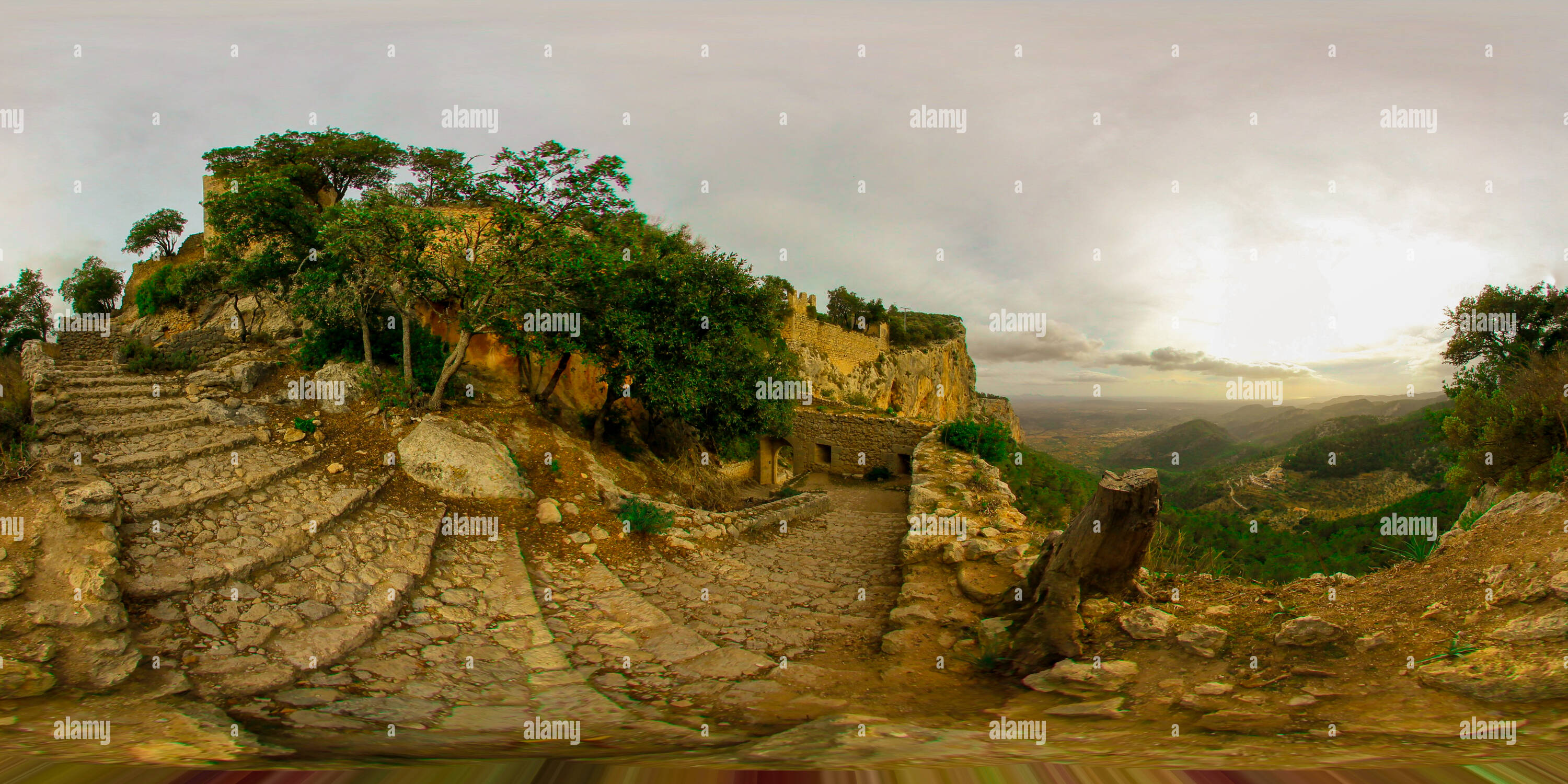 360° view of Spain, Mallorca, Castell d Alaro - Alamy
