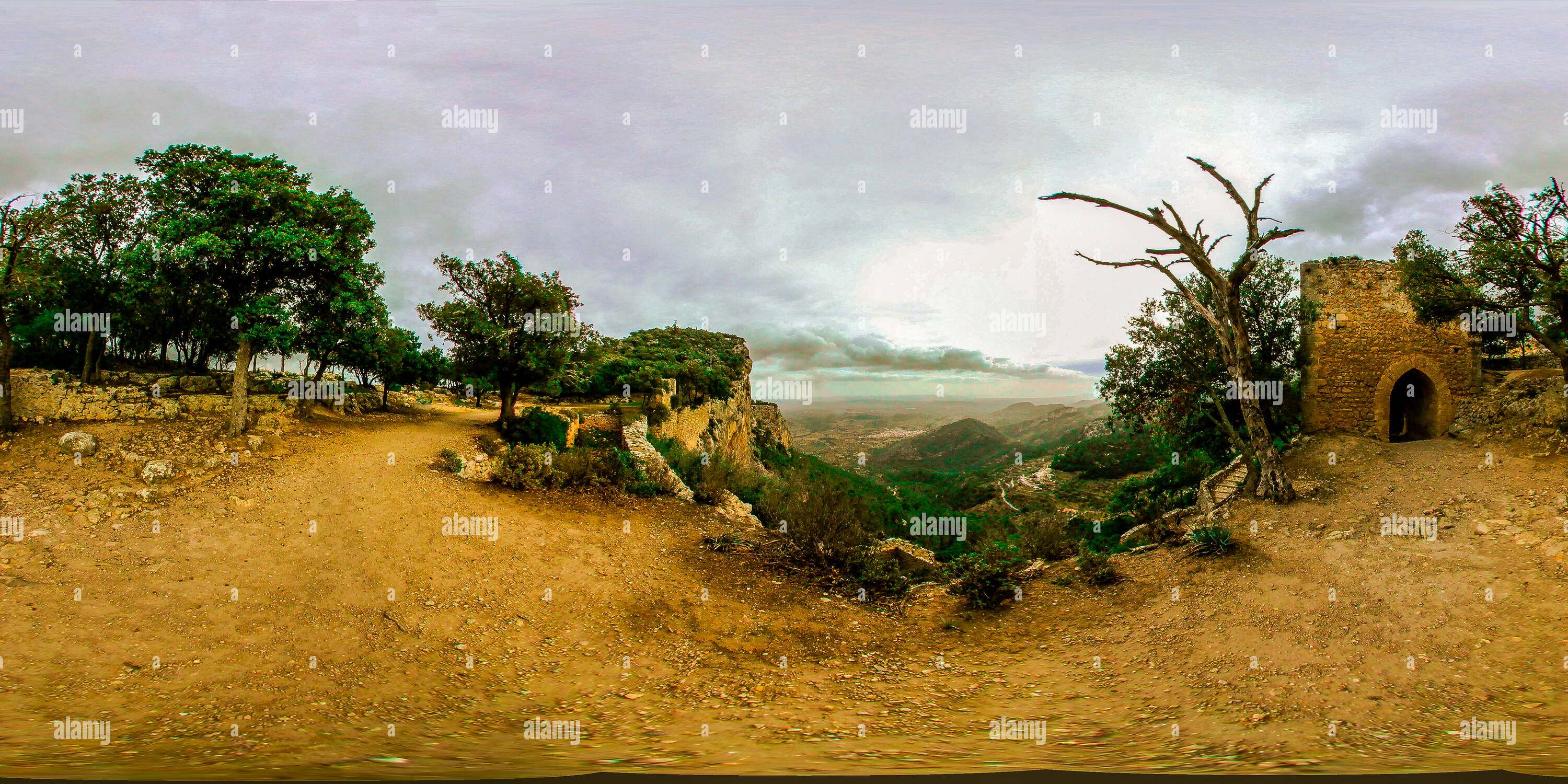 360° view of Spain, Mallorca, Castell d Alaro - Alamy