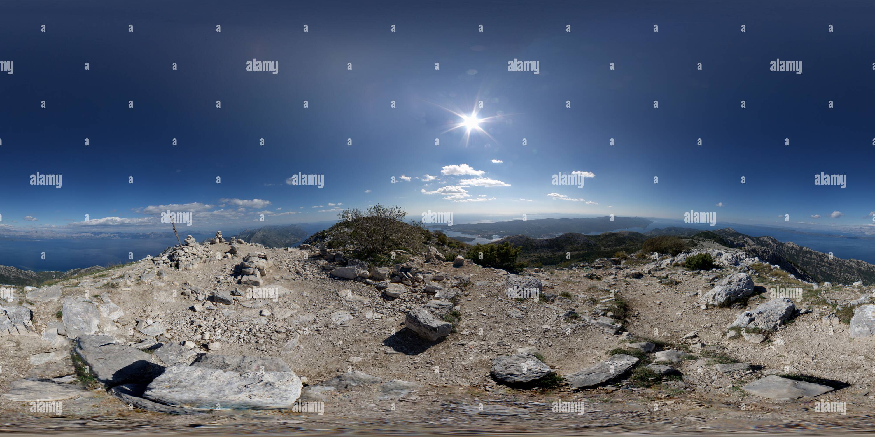 360° view of Sv. Ilija Croatia Peljesac - Alamy