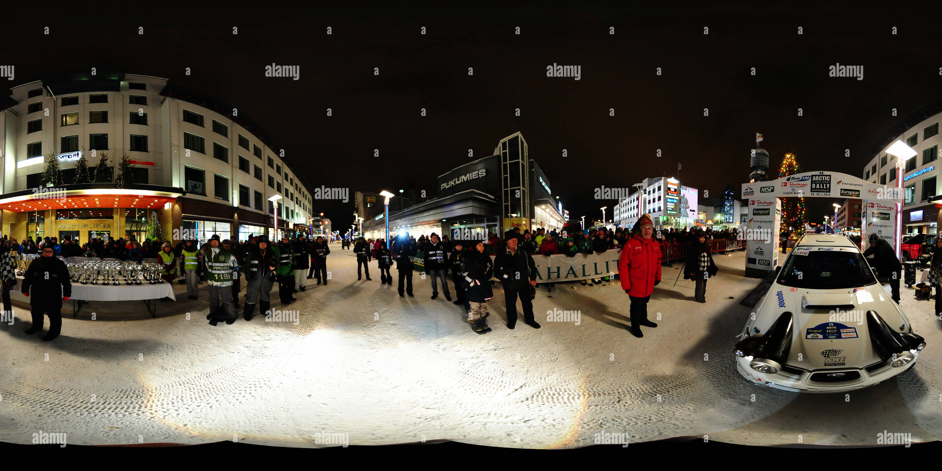 360° view of 2014 Arctic Lapland Rally - Podium Ceremony 1 - Alamy