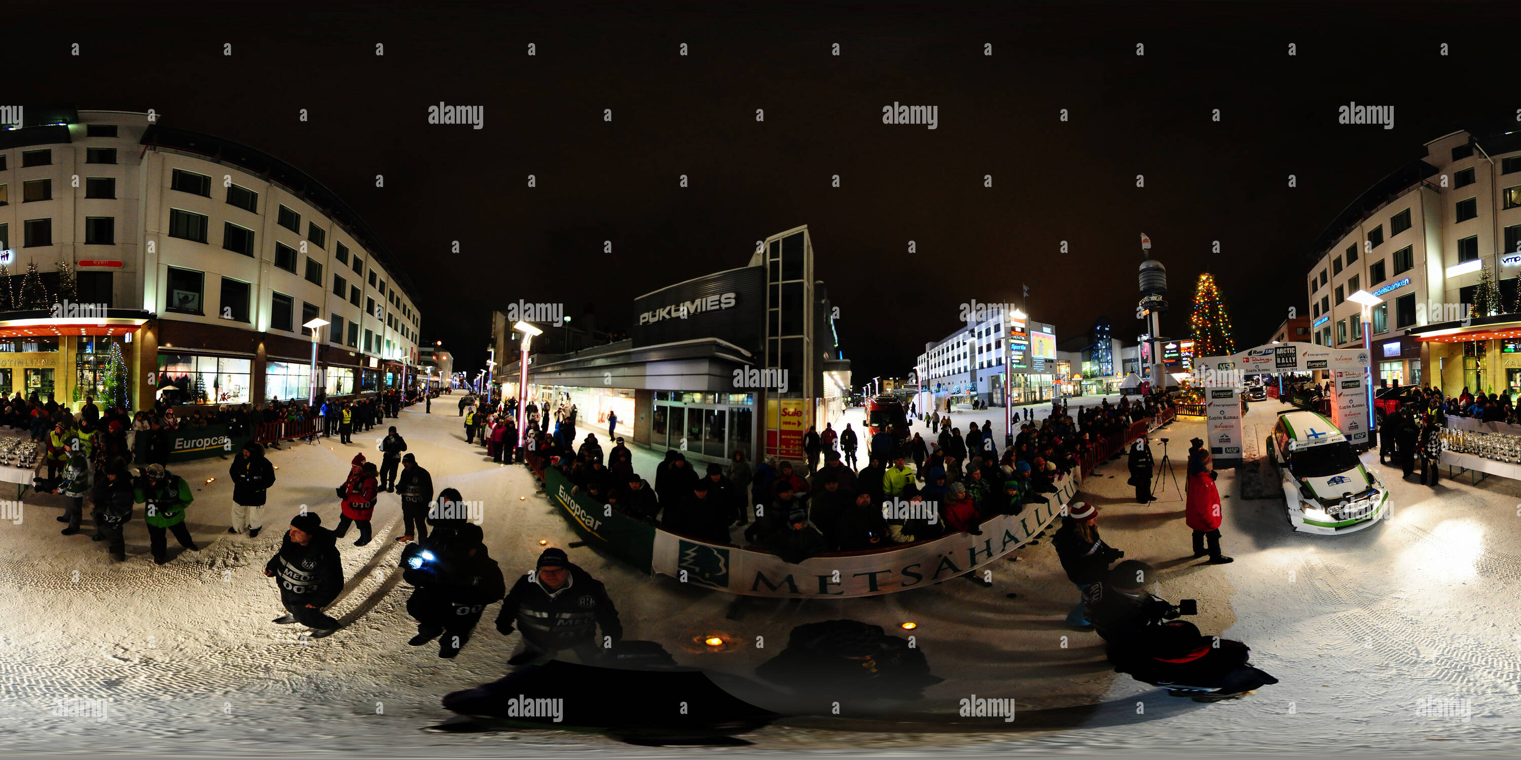 360° view of 2014 Arctic Lapland Rally - Podium Ceremony 2 - Alamy