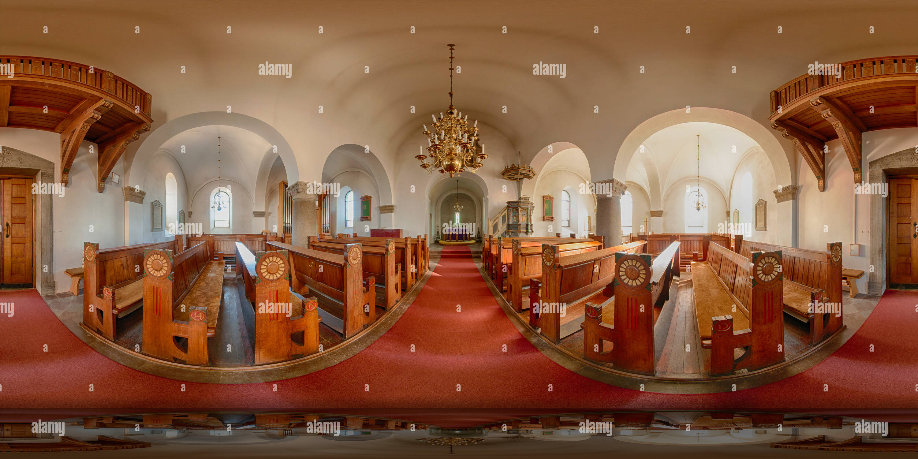 360° view of Church of Vallkärra - Alamy