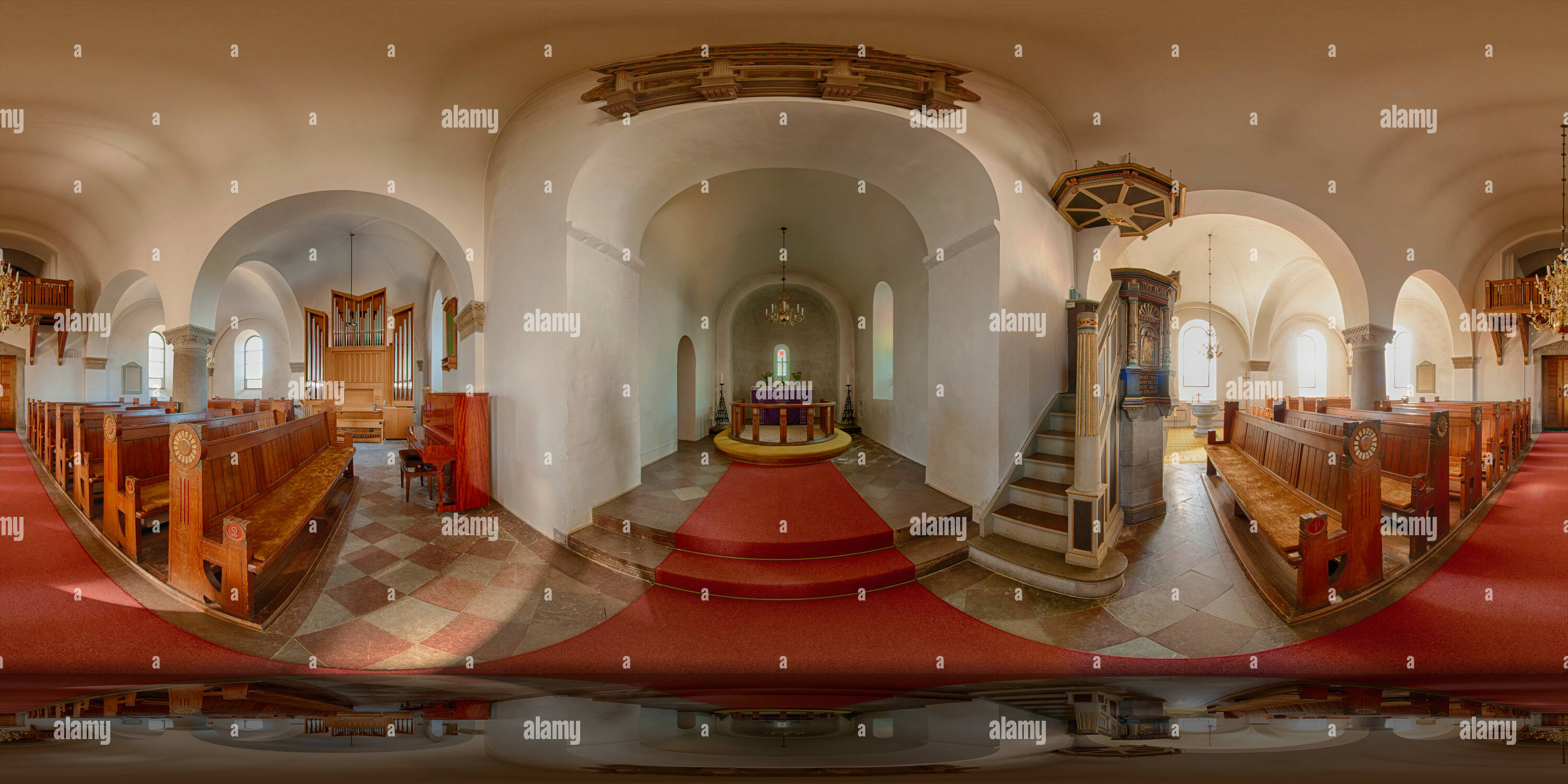 360° view of Church of Vallkärra - Alamy