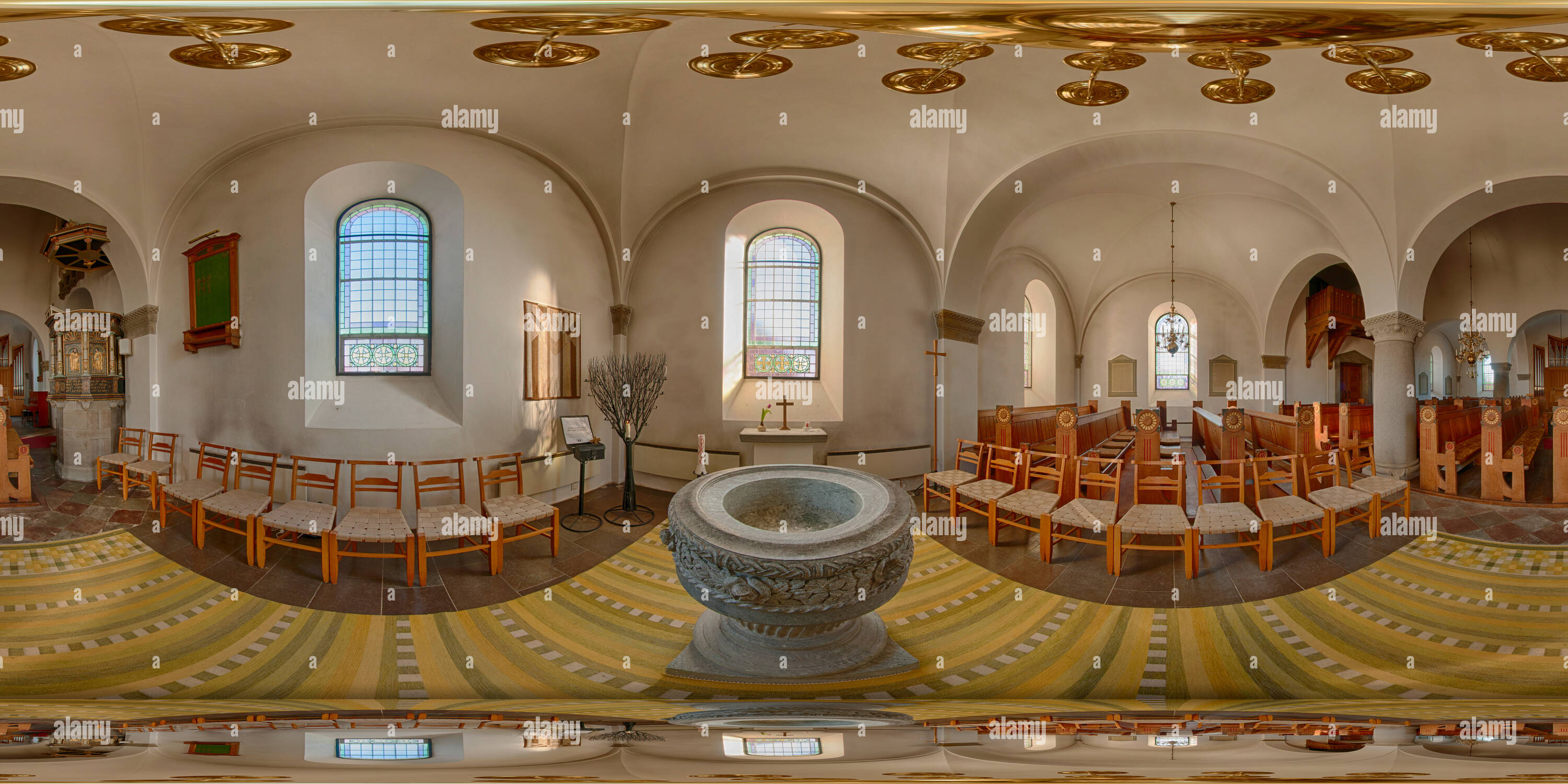 360° view of Church of Vallkärra - Alamy