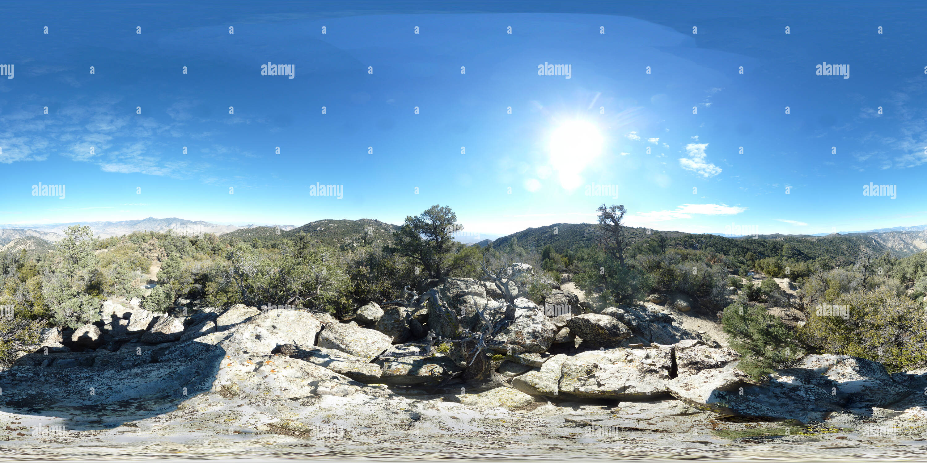 360° view of Below Scodie Peak - Alamy