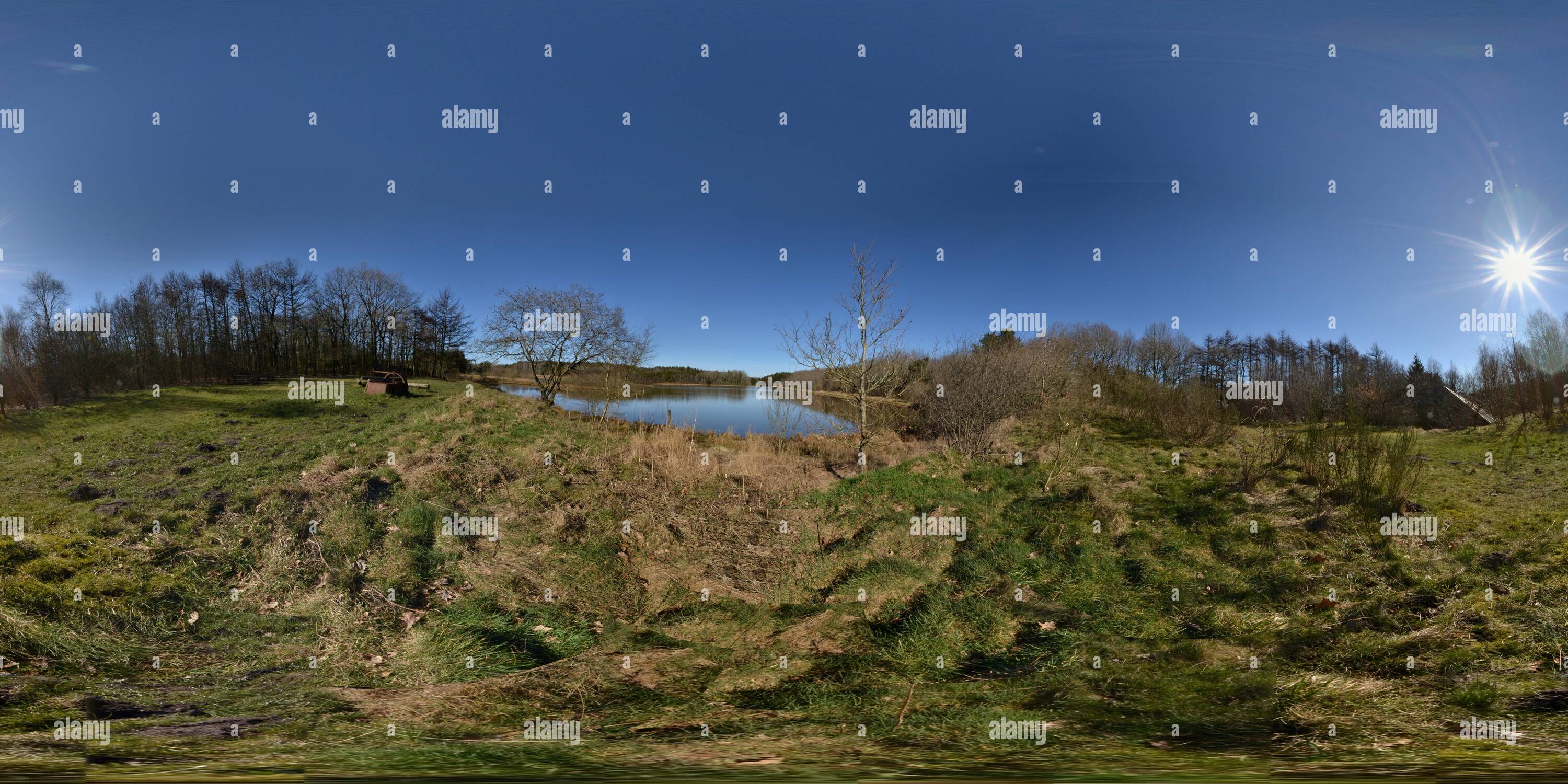360° view of Coal-lake at Troldhede city - Alamy