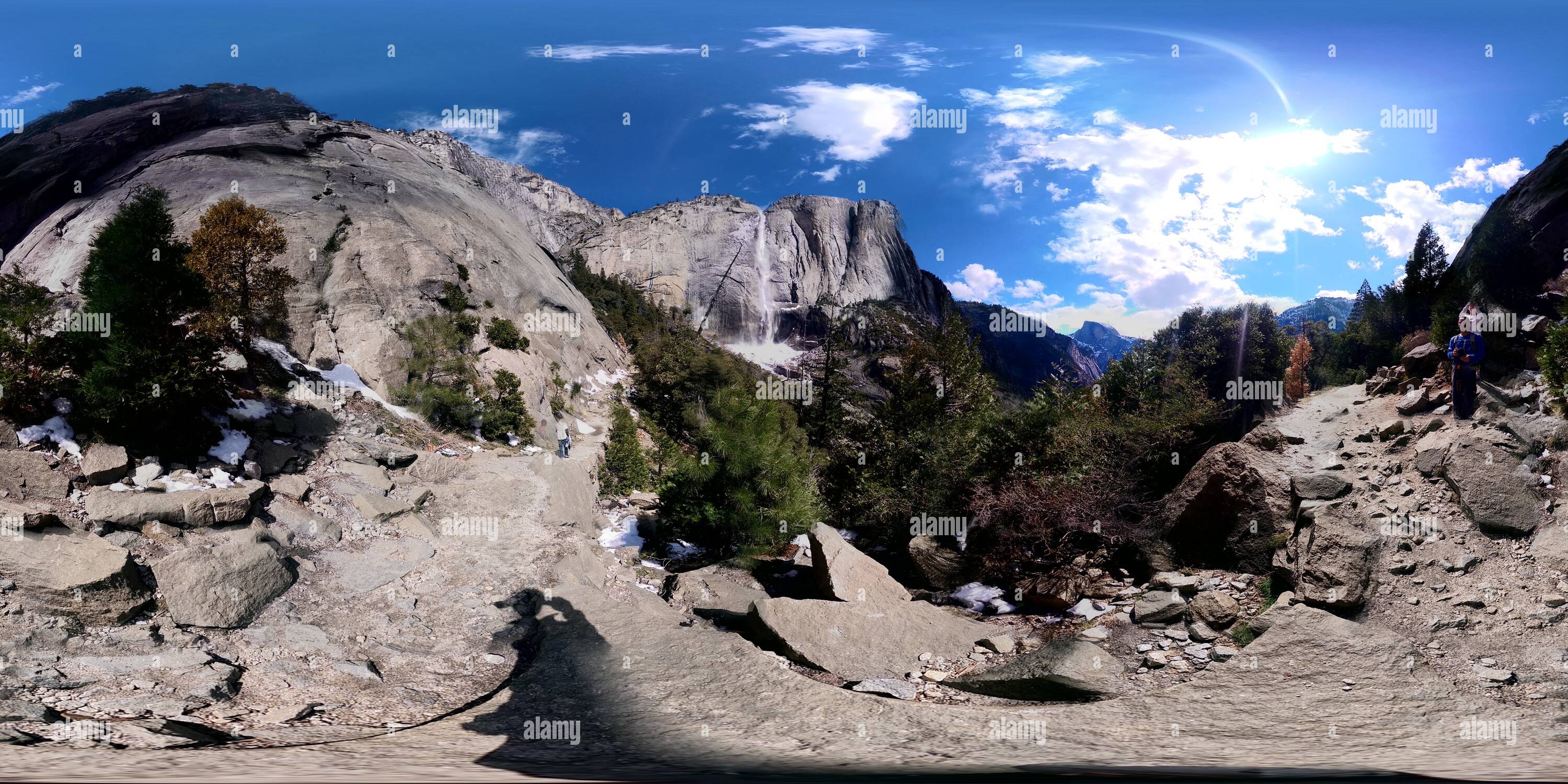 360° view of Upper Yosemite Falls Trail - Alamy