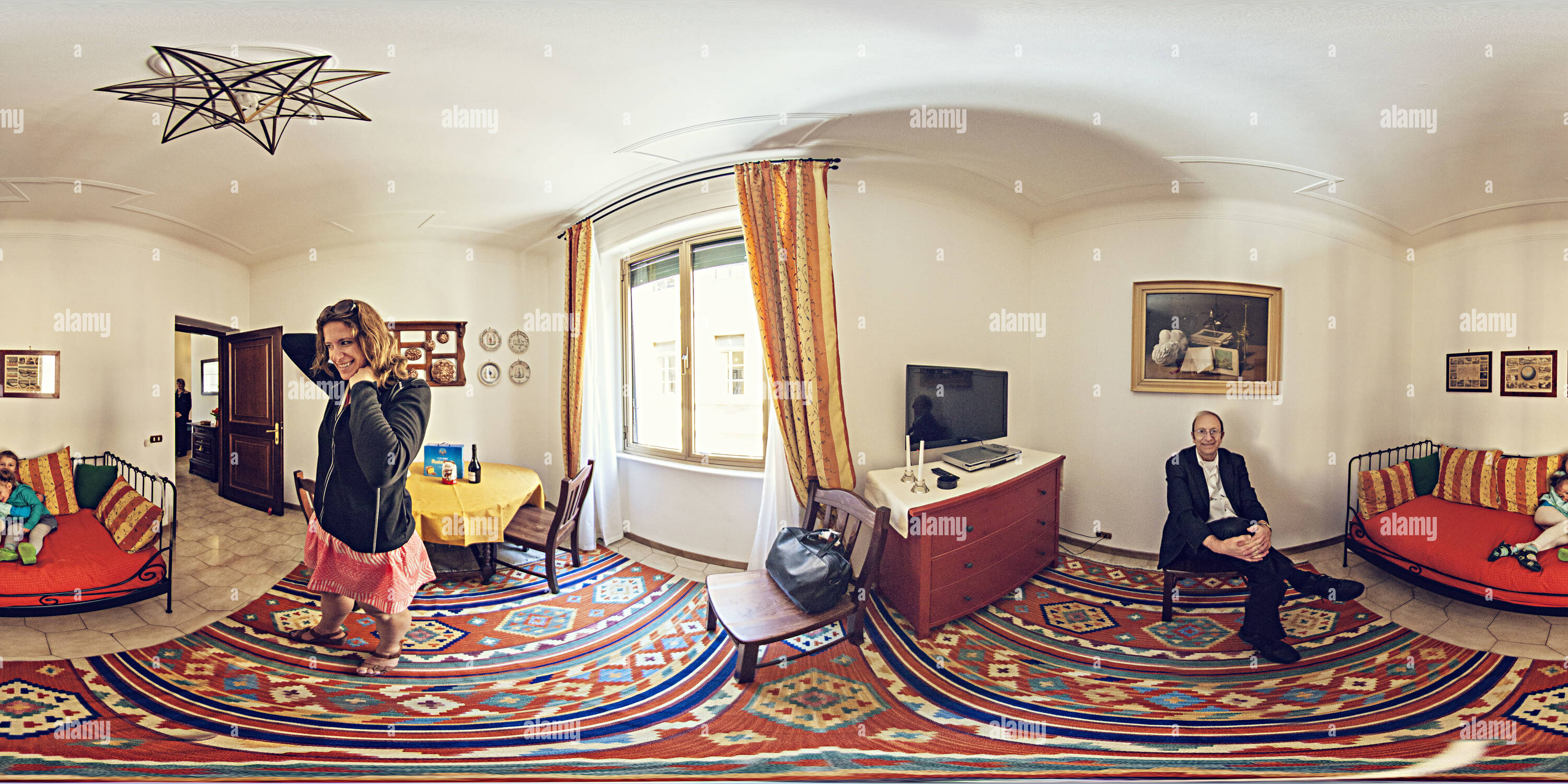 360° view of In the living room - Alamy