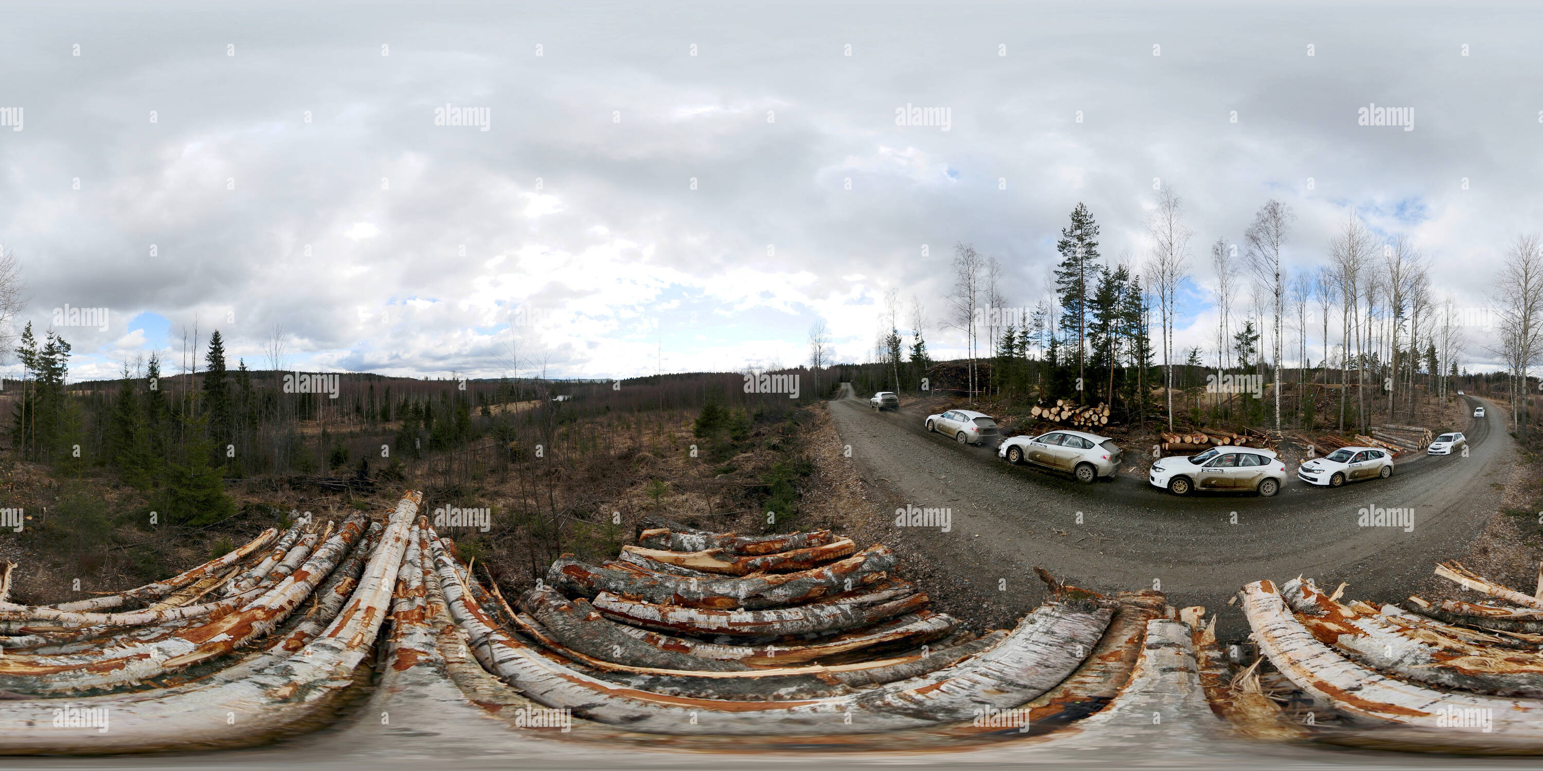 360° view of TMR coaching day 2 - Rally stage Korpilahti - Alamy