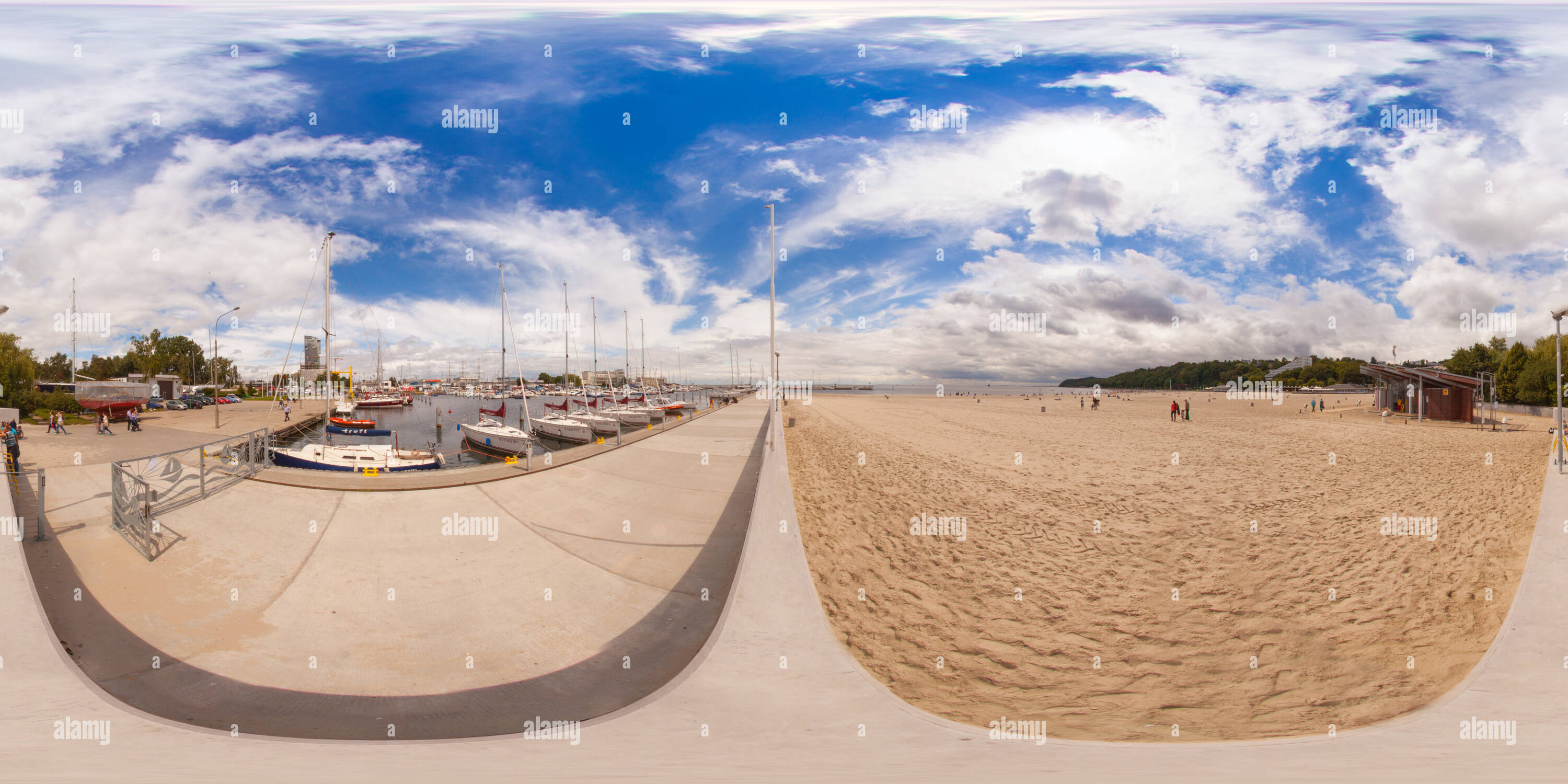 360° view of Beach in Gdynia, Poland - Alamy