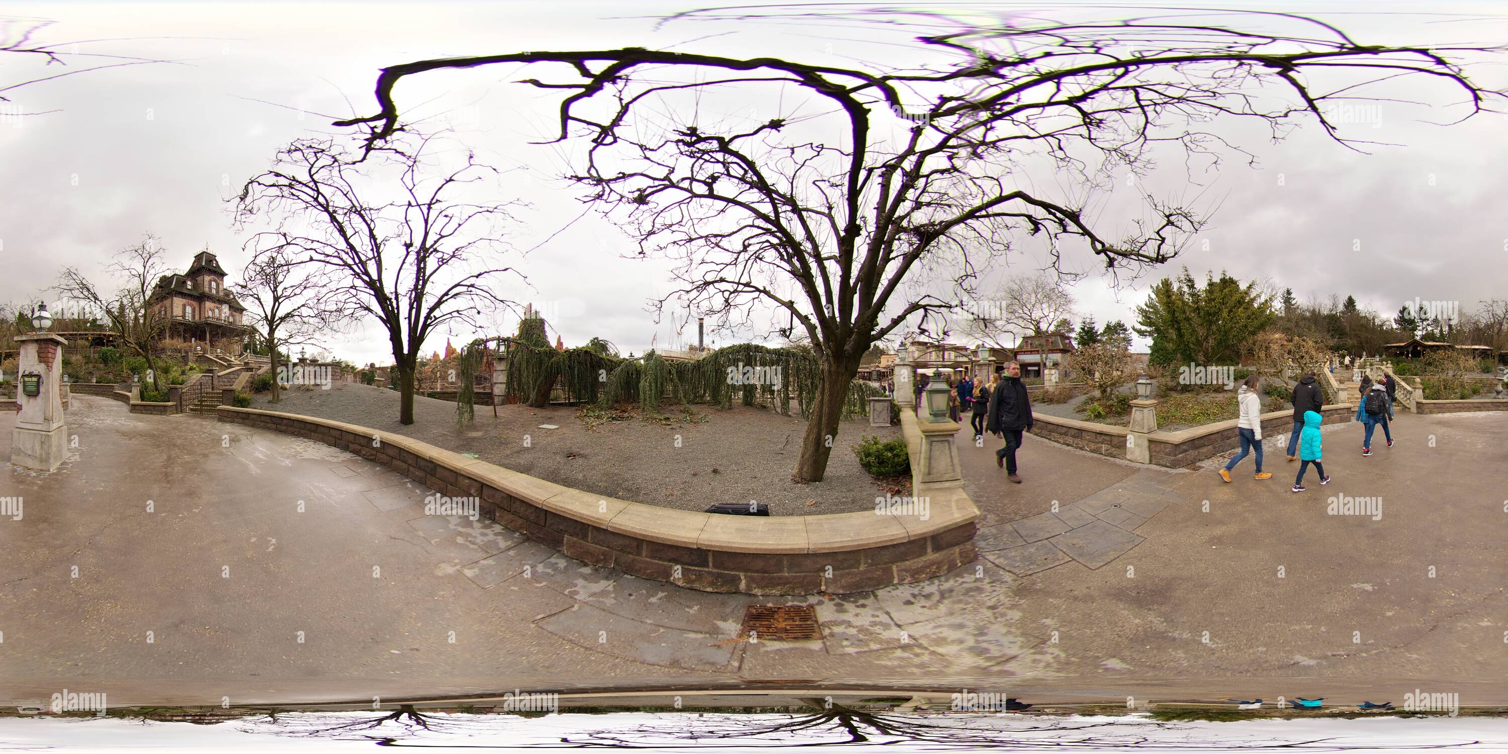 360° view of Disneyland Paris - Phantom Manor - Alamy