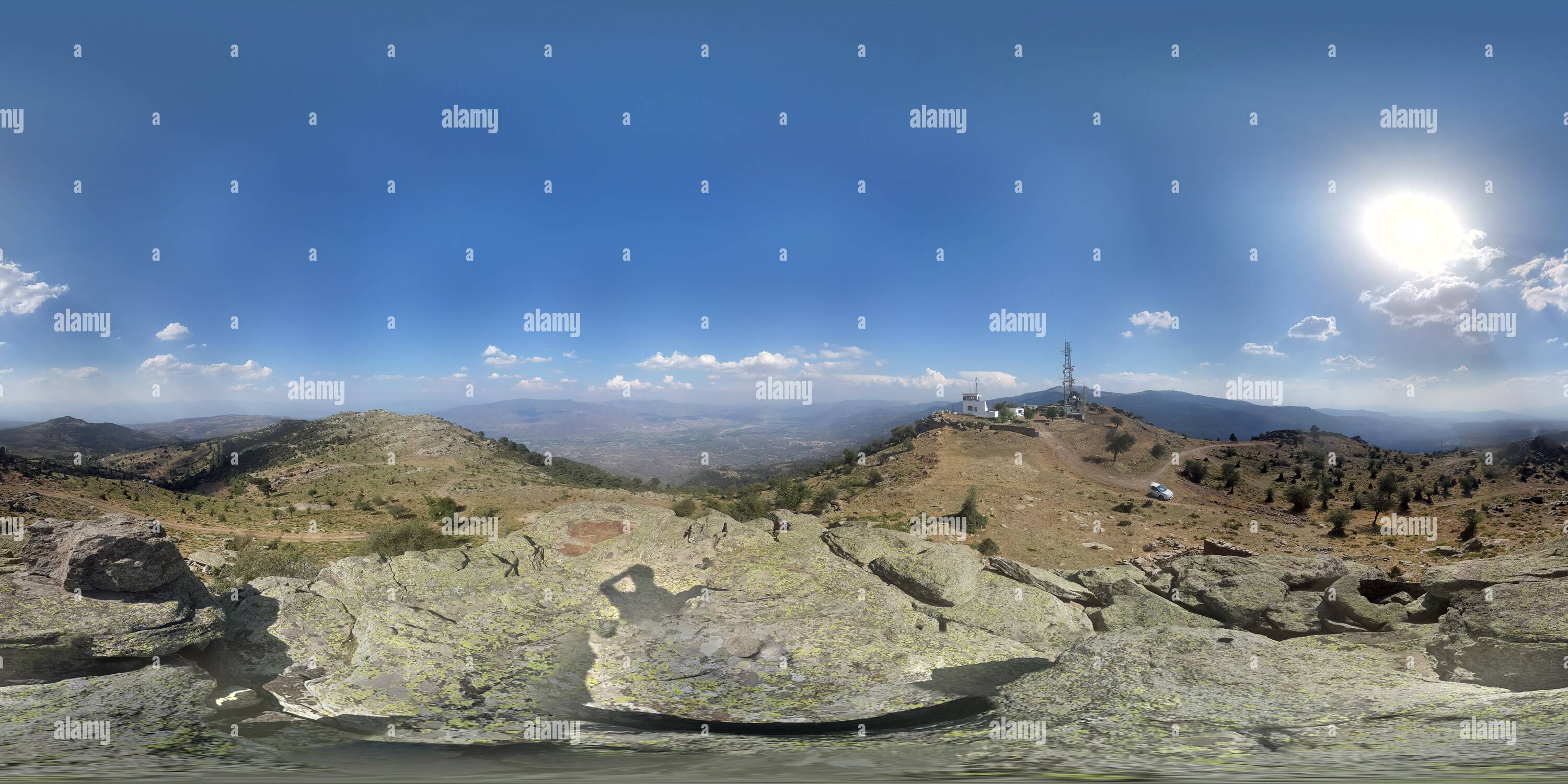 360° view of Küçük Madran Dağı zirvesinden doğuda Akçay, batıda Büyük ...