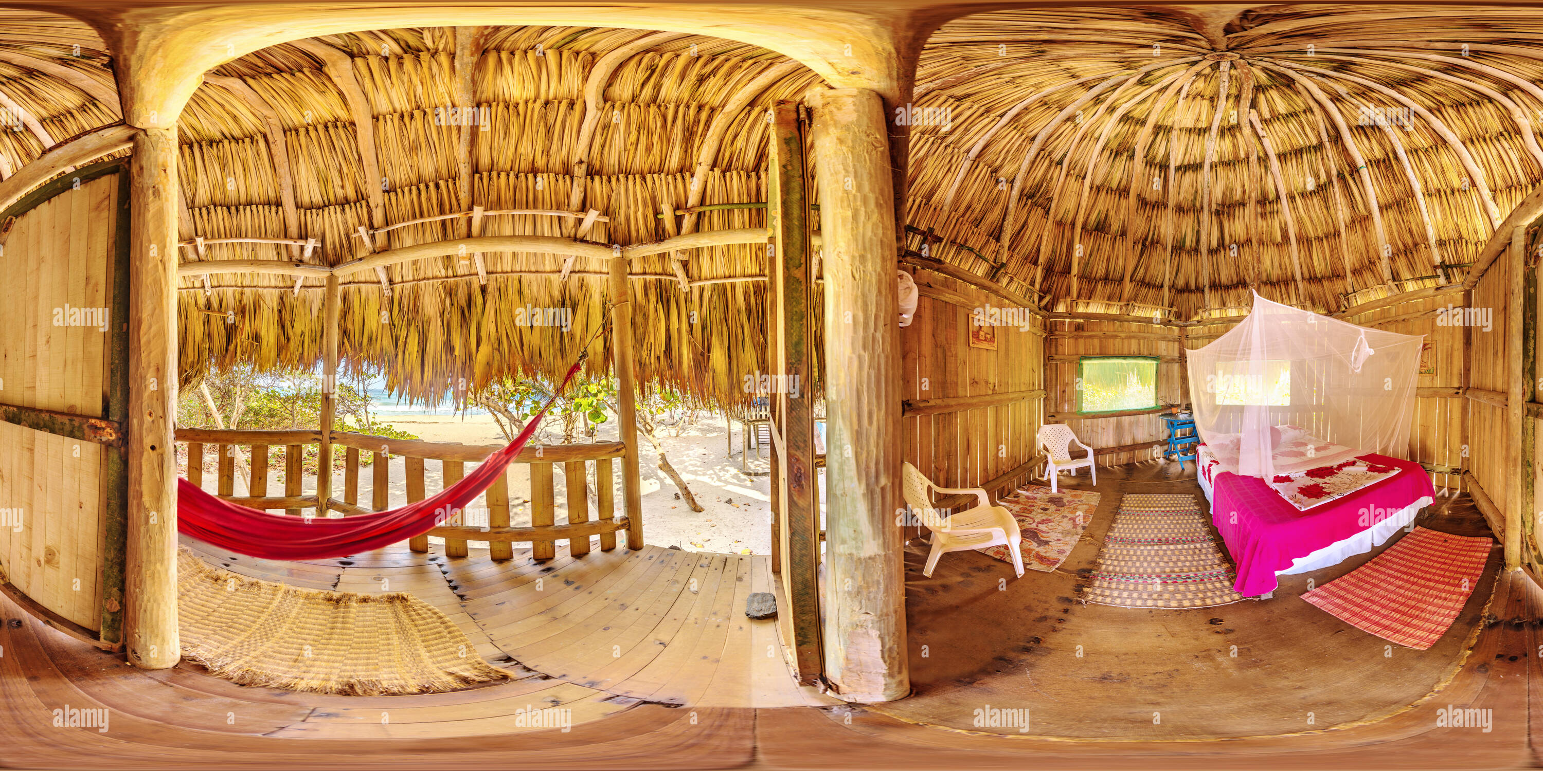 360° view of Playa Brava, in Tayrona National Park, Colombia - Alamy