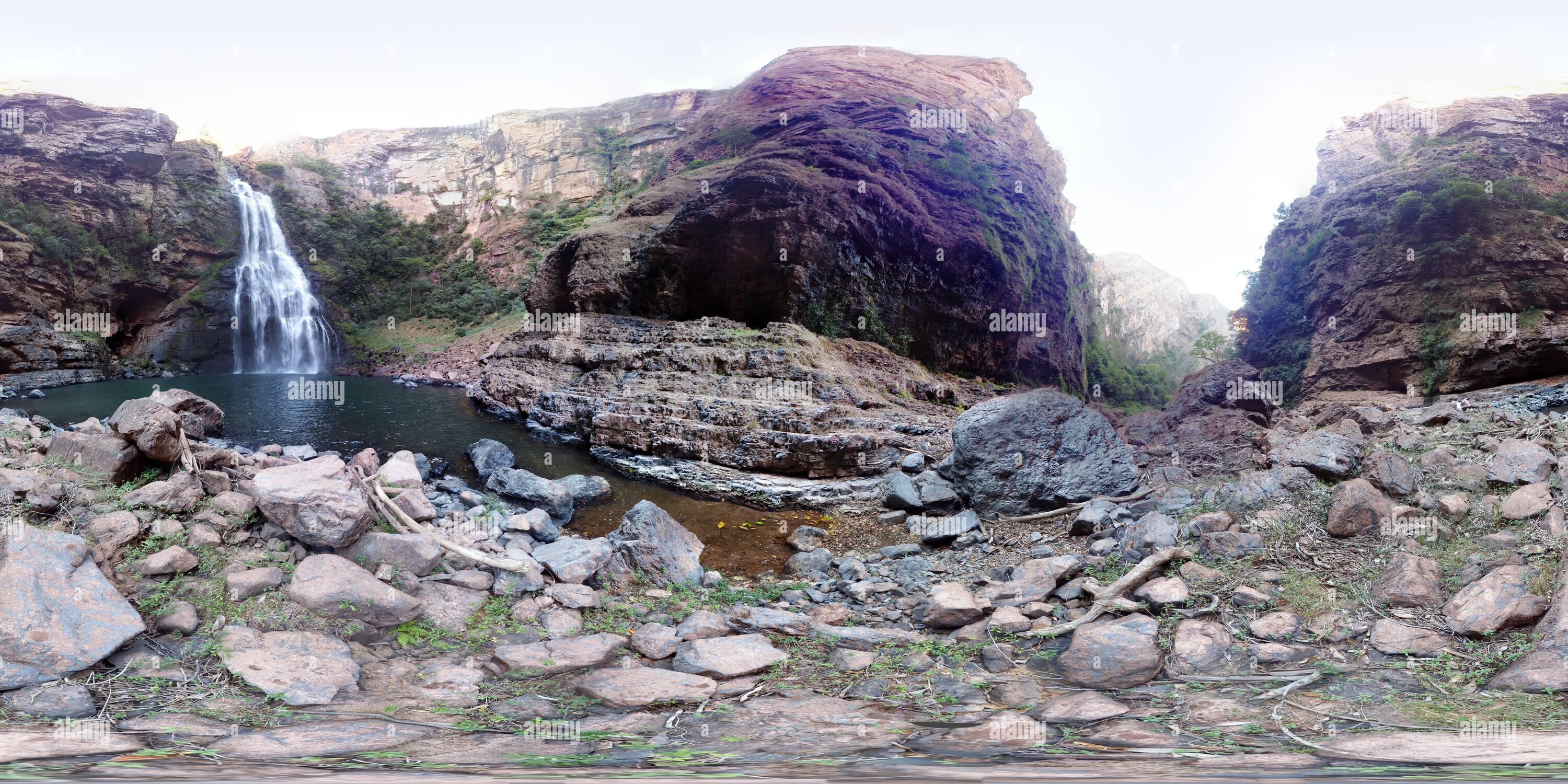 360° view of Cold Water Waterfalls - Alamy