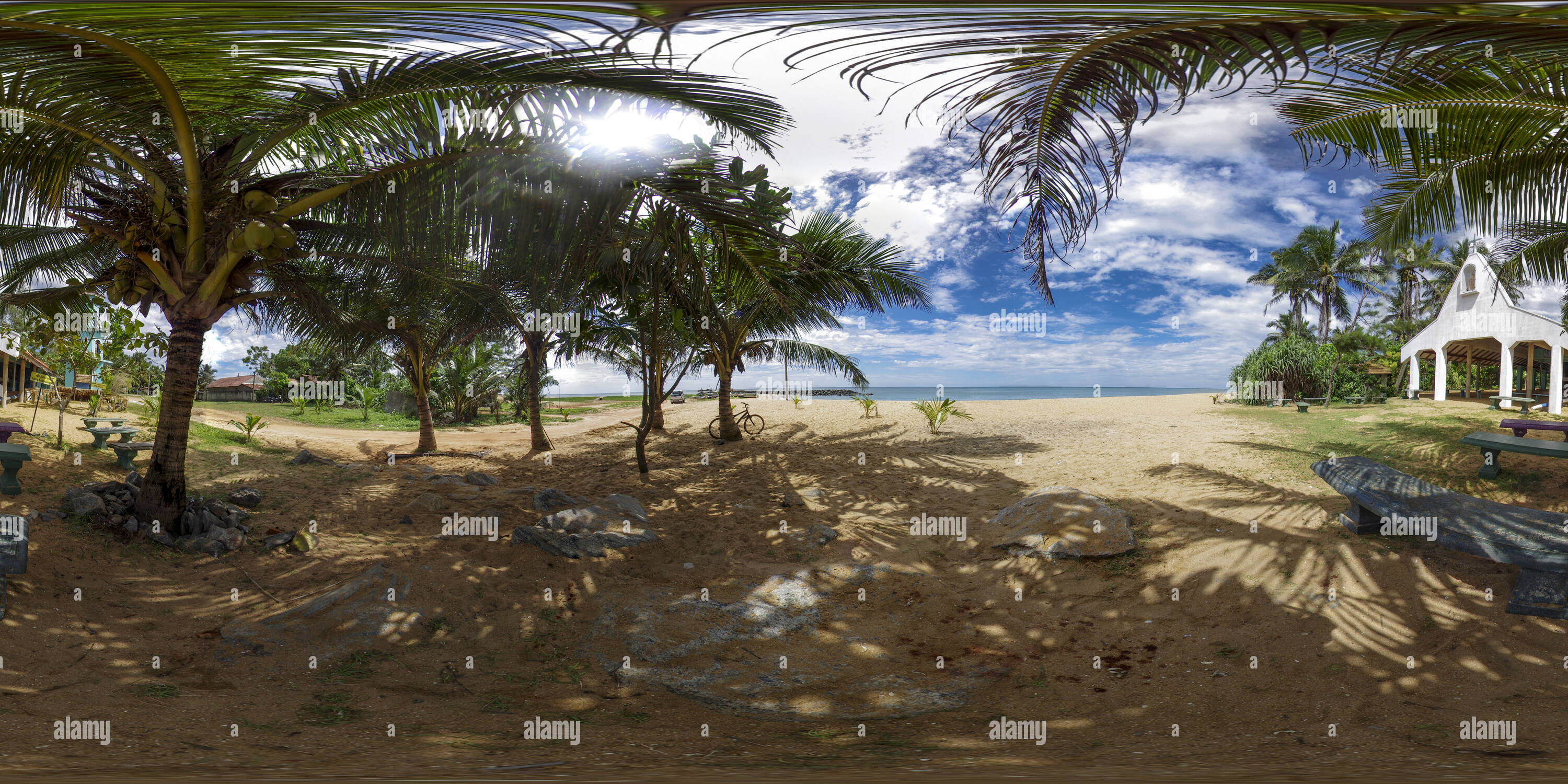 360° view of Open-air church next to the beach, Sri Lanka - Alamy