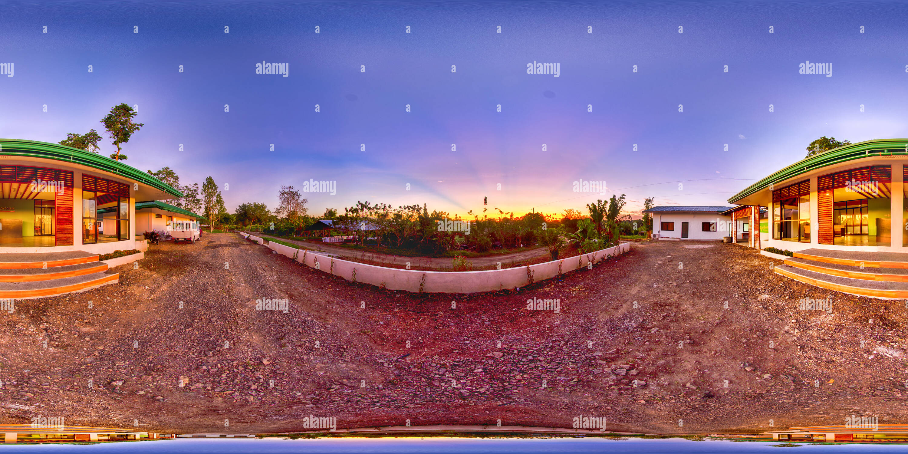 360° view of Sunrise at Kahariam Farm - Alamy