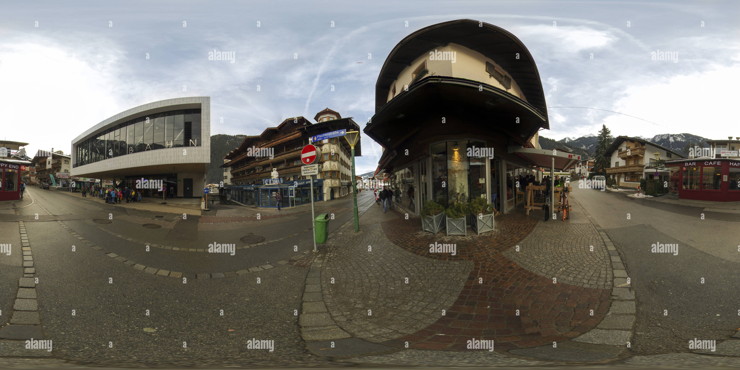 360° view of Penkenbahn lower station, Mayrhofen, Zillertal, Austria ...