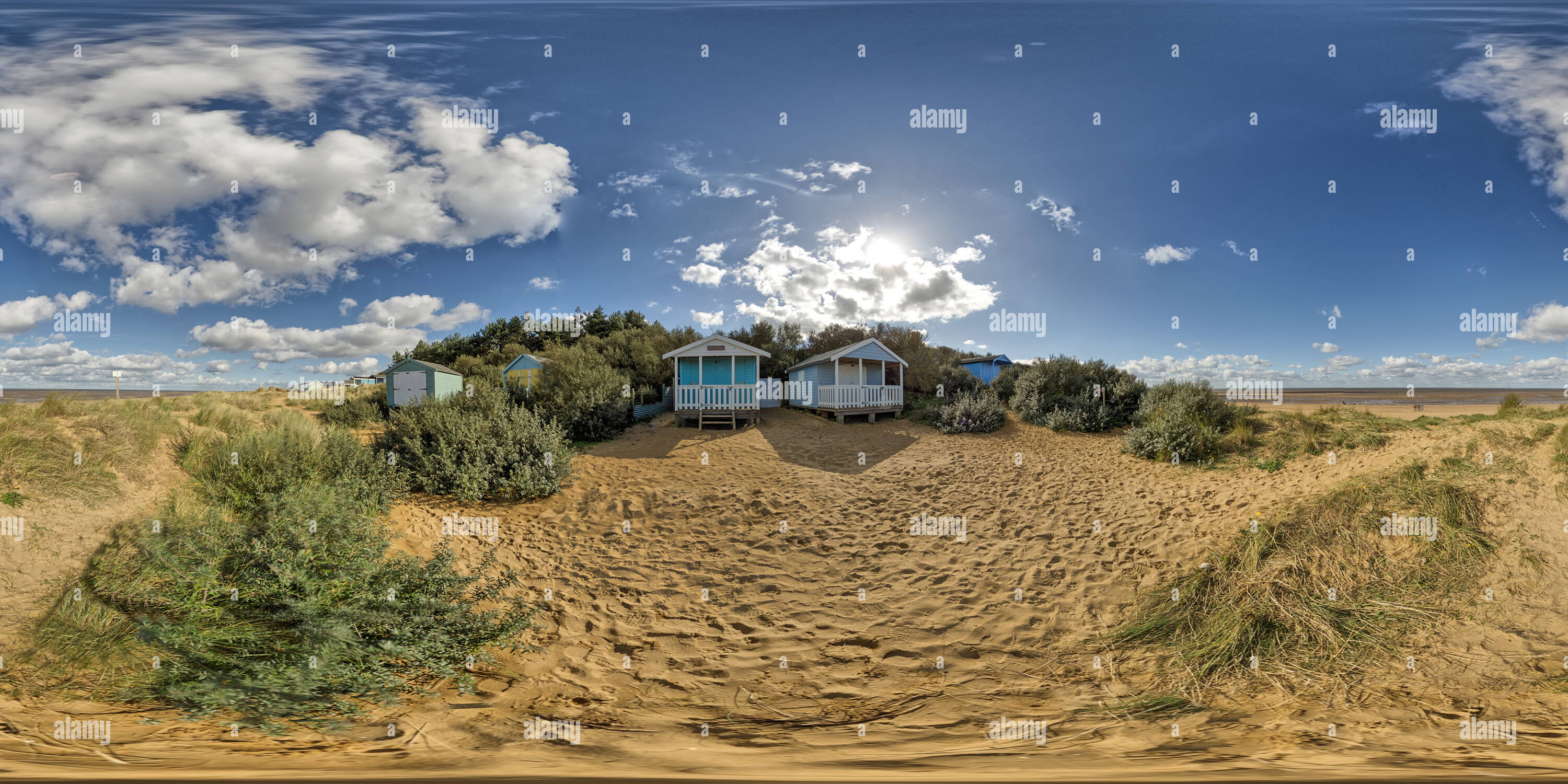360° view of Old Hunstanton Beach Huts - Alamy