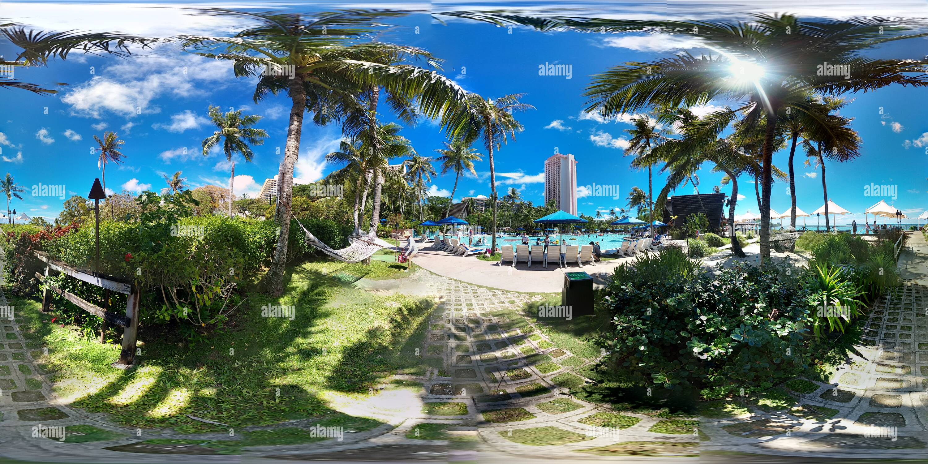 360° view of Guam PIC (Pacific Island Club) Pool - Alamy