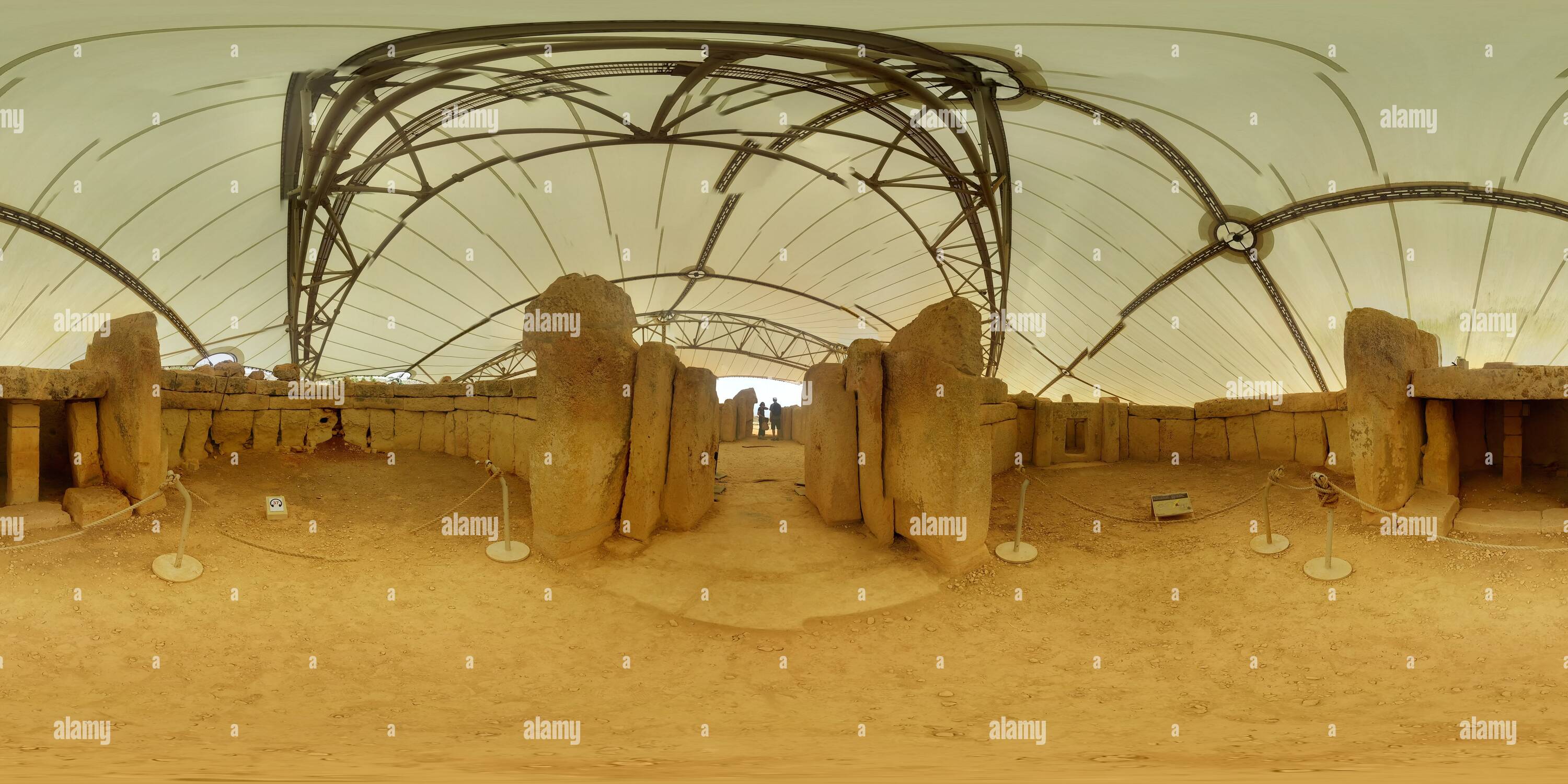 360° view of Mnajdra Neolithic Temples - Alamy
