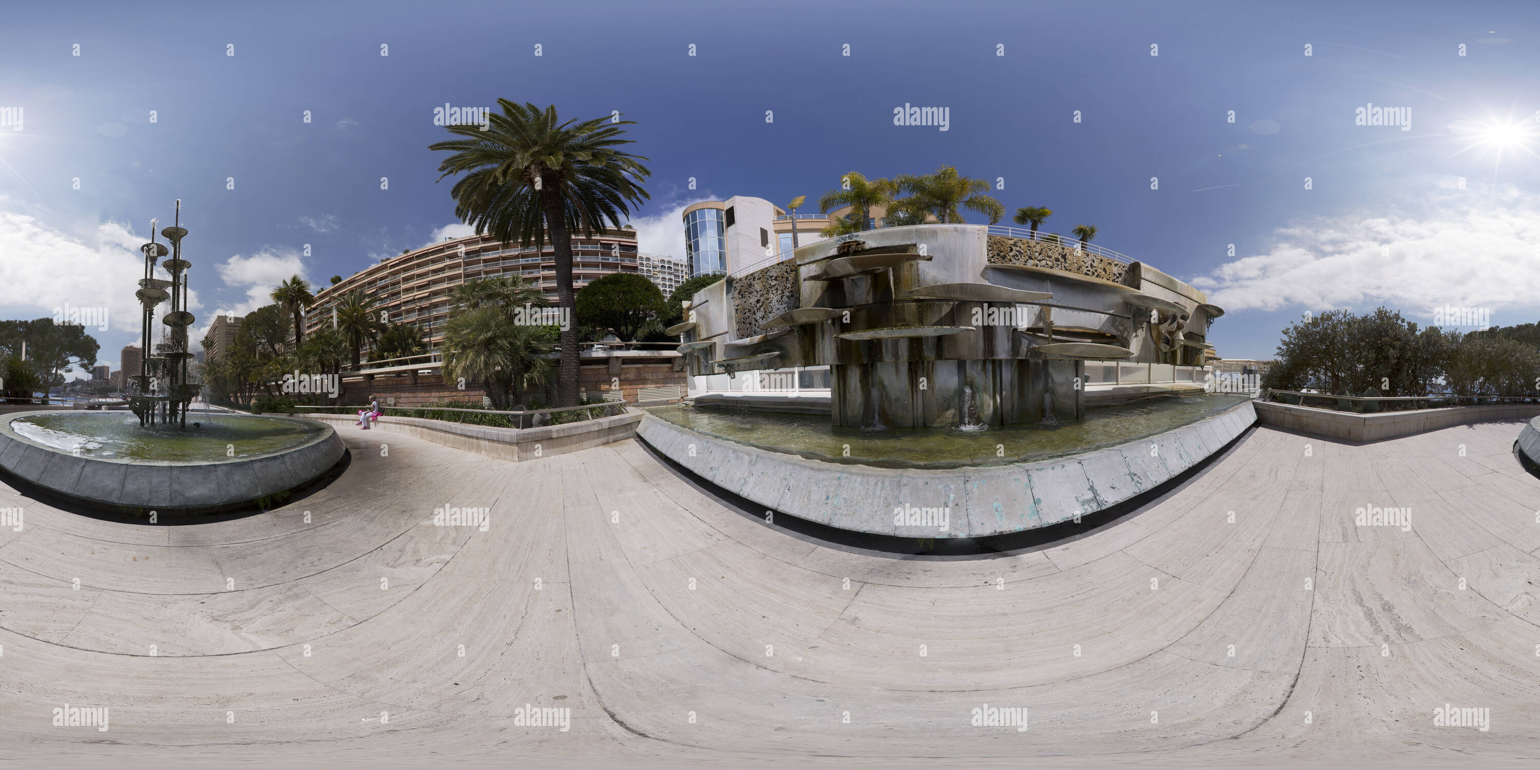 360° view of Monaco fontana Larvotto - Alamy