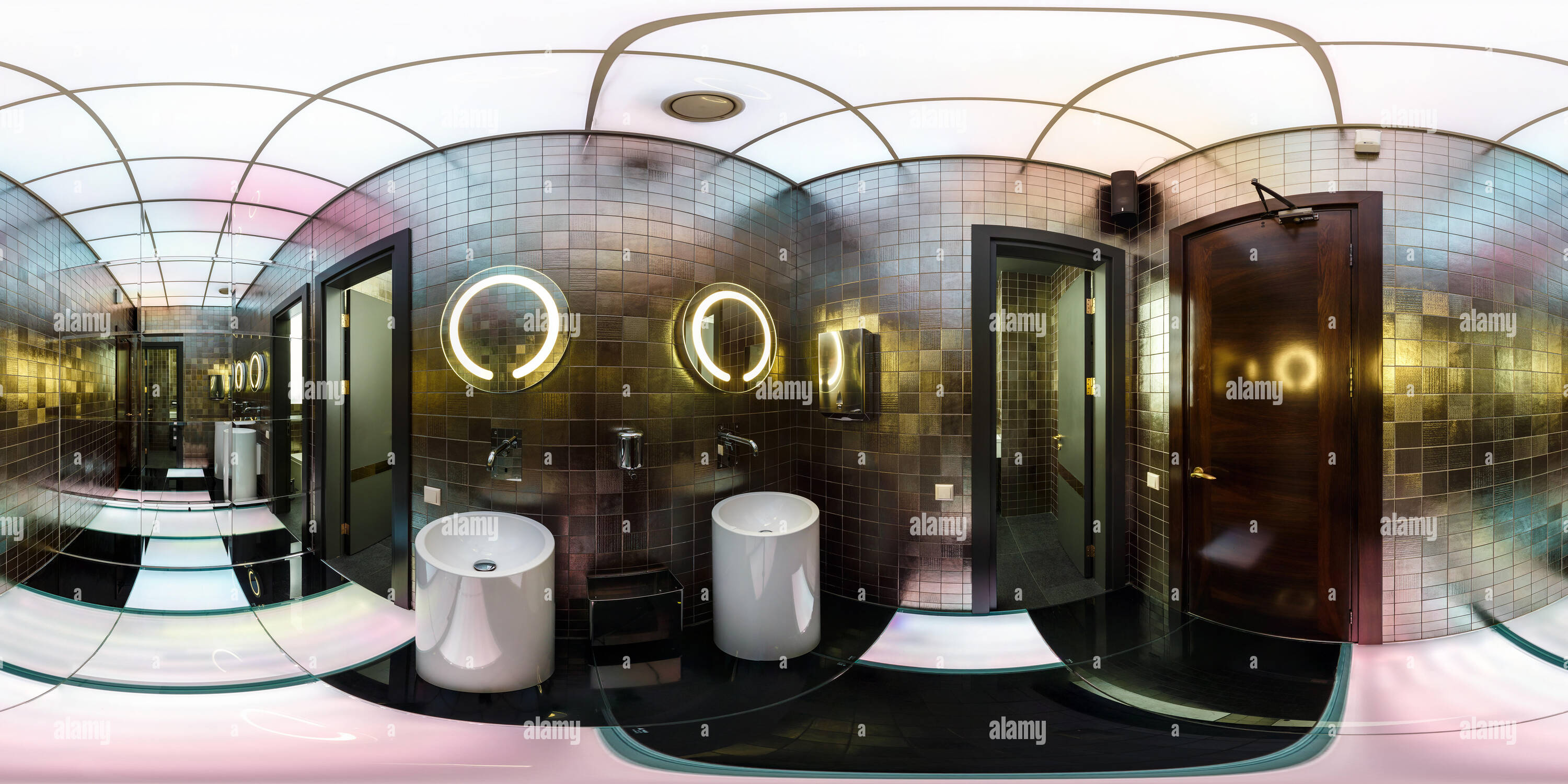 360° view of MINSK, BELARUS - OCTOBER 25, 2016: Panorama in interior ...