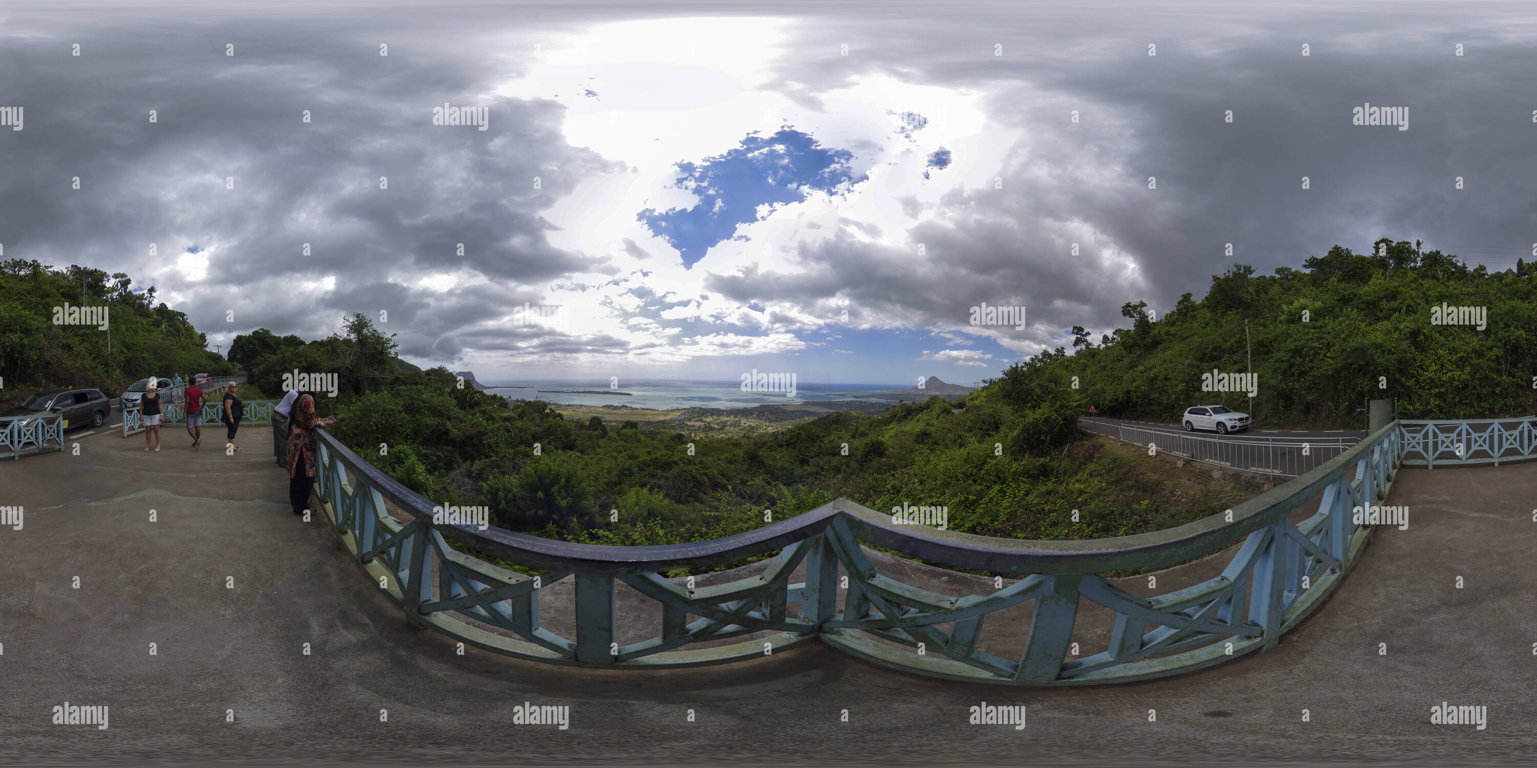 360° view of Top view to Tamarin bay, Chamarel, Mauritius - Alamy