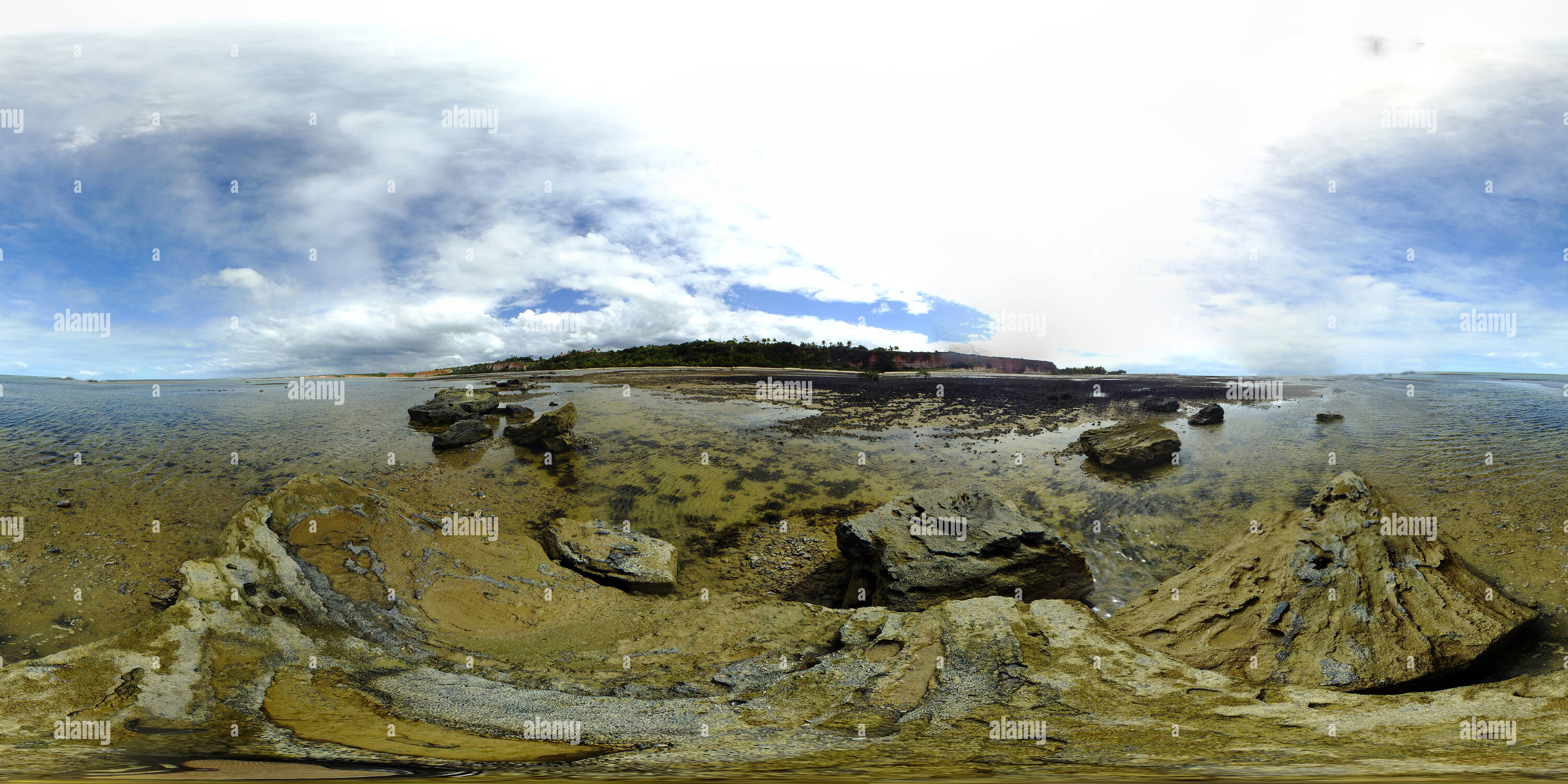 360° view of Areia Preta Beach - Alamy