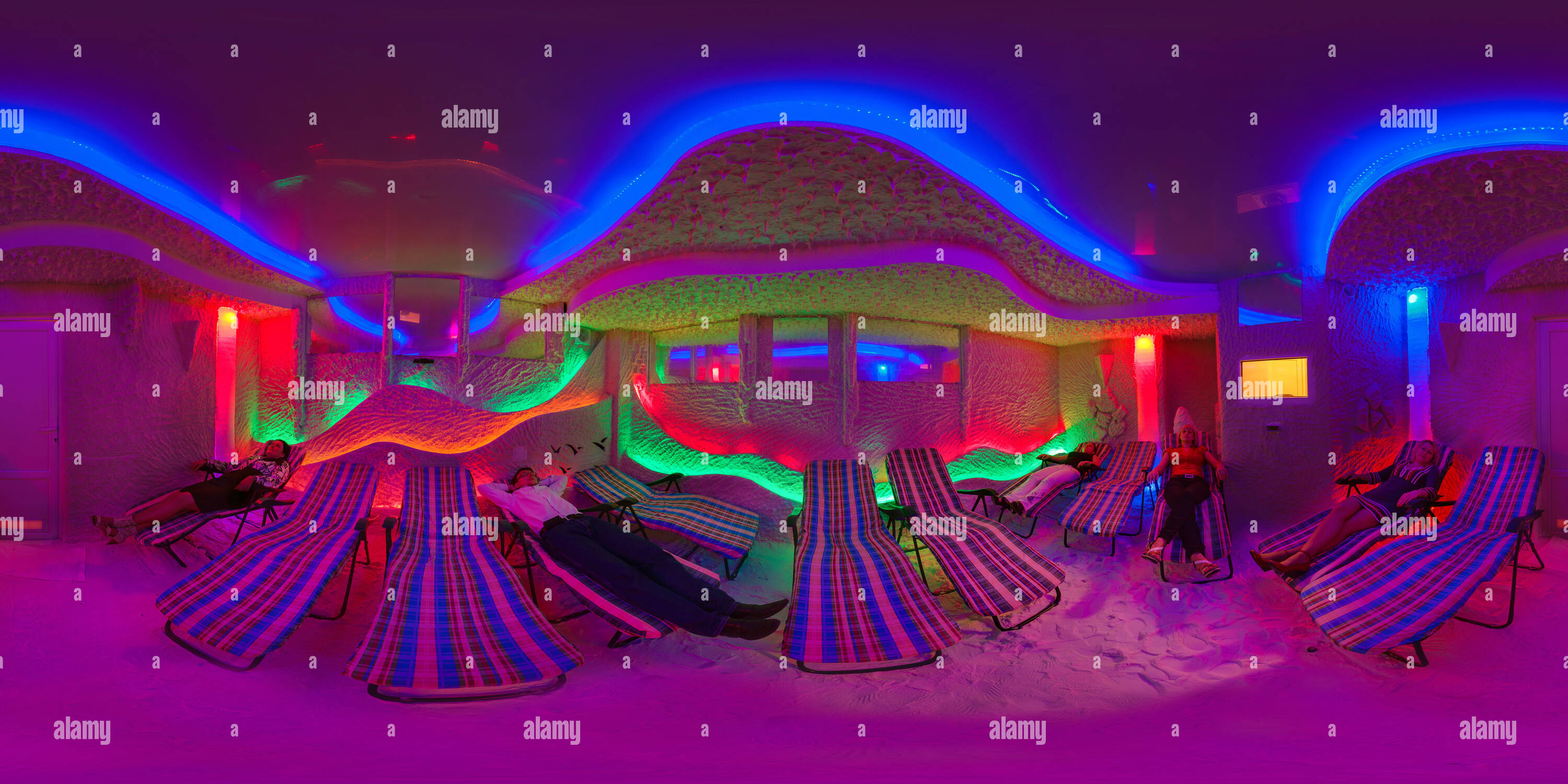 360° view of MINSK, BELARUS - JULY 19, 2012: Panorama in interior of ...