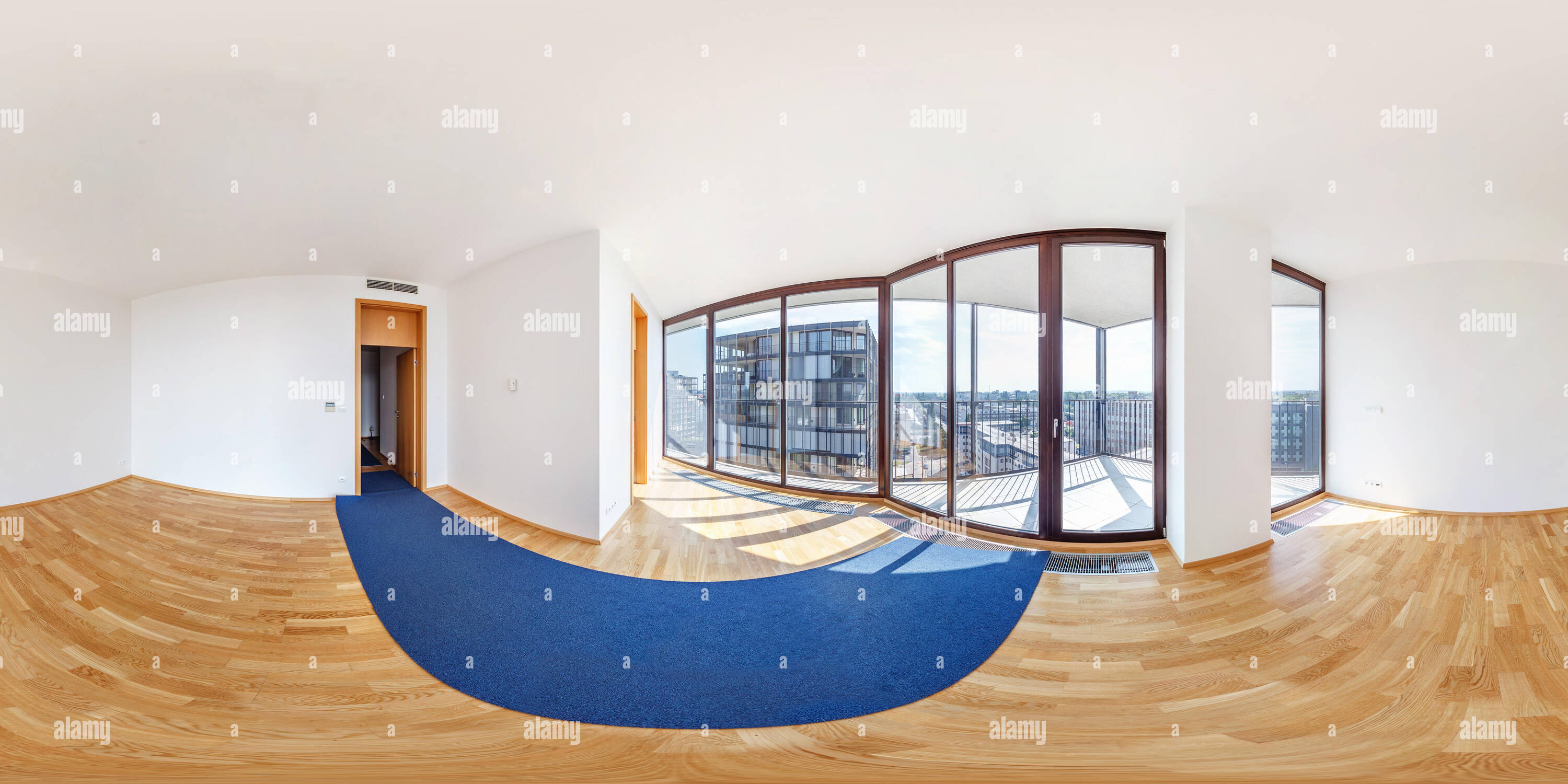 360° view of 360 panorama view in modern white empty loft apartment ...