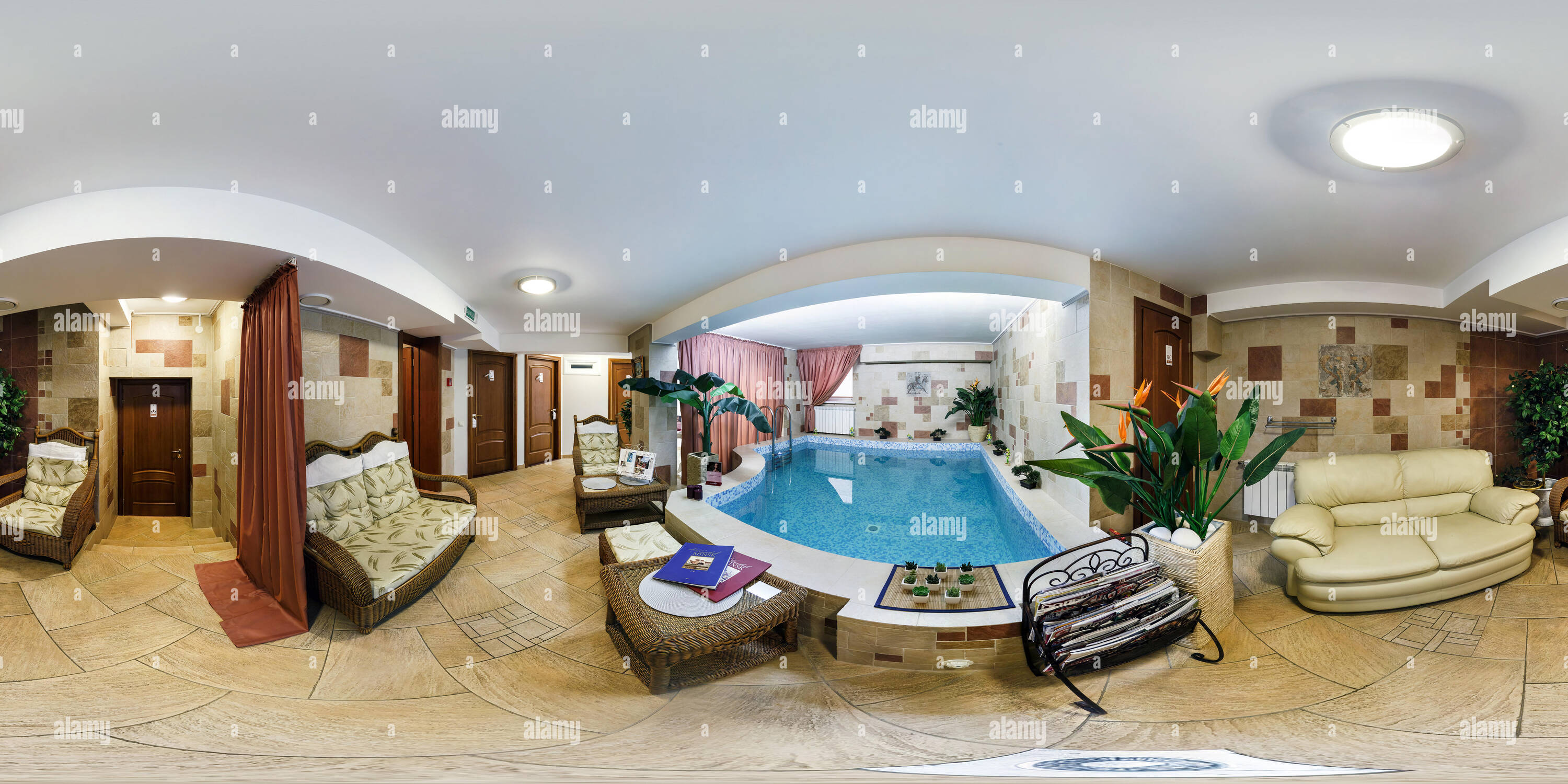 360° view of MINSK, BELARUS - MARCH 25, 2015: Full 360 degree panorama ...